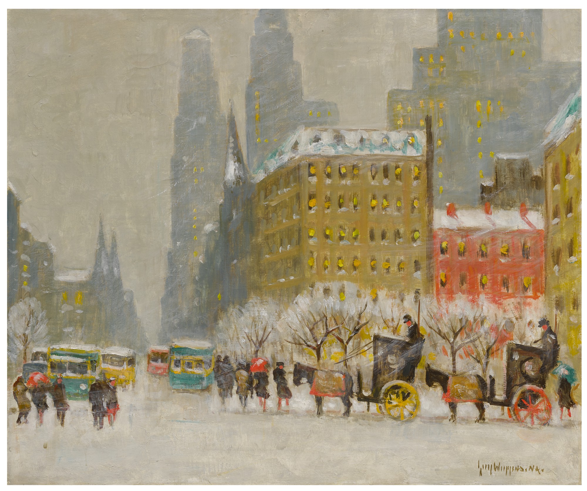 The Hansoms in Winter | Two Centuries: American Art | 2020 | Sotheby's