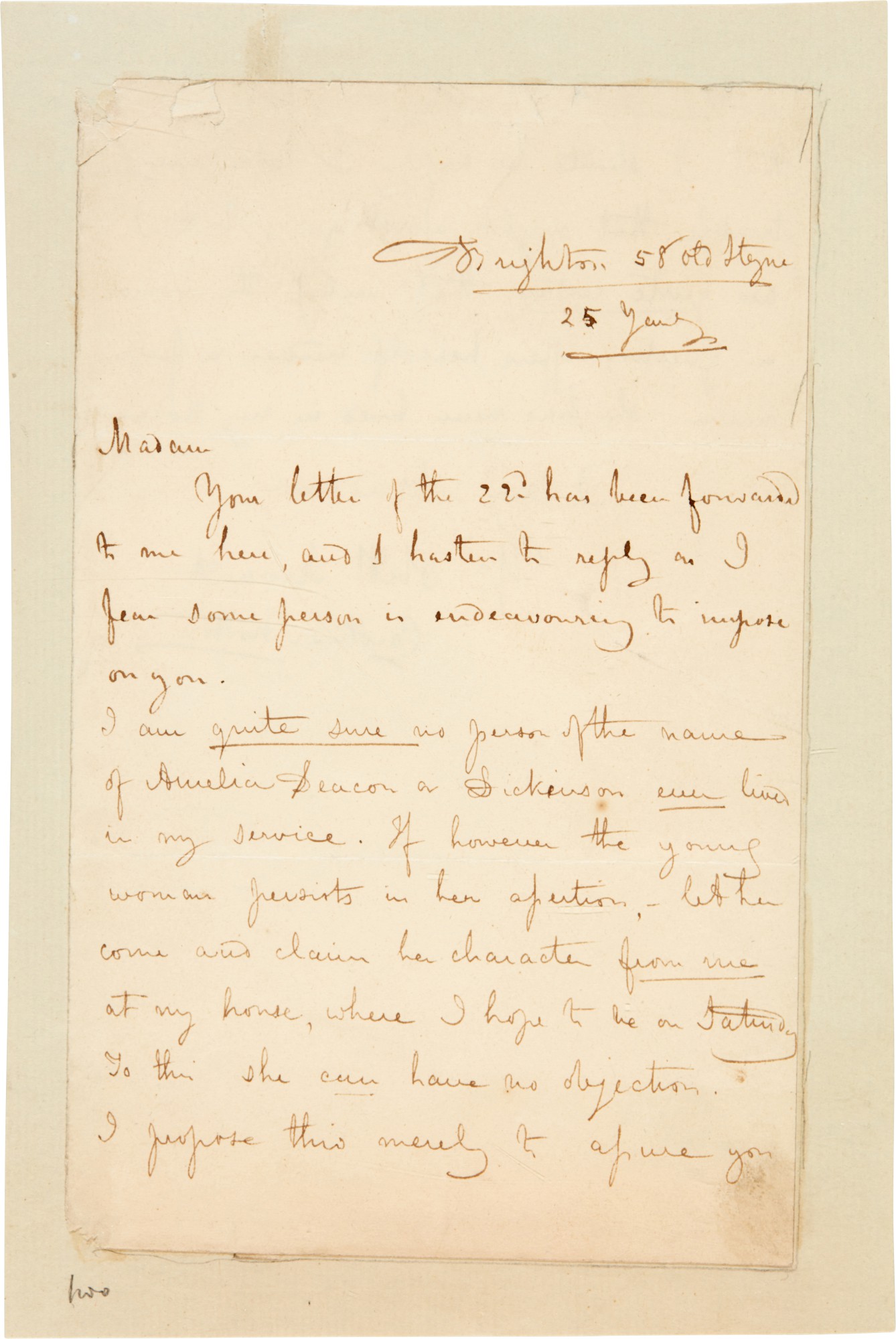Caroline Norton | Seven autograph letters signed, to various ...
