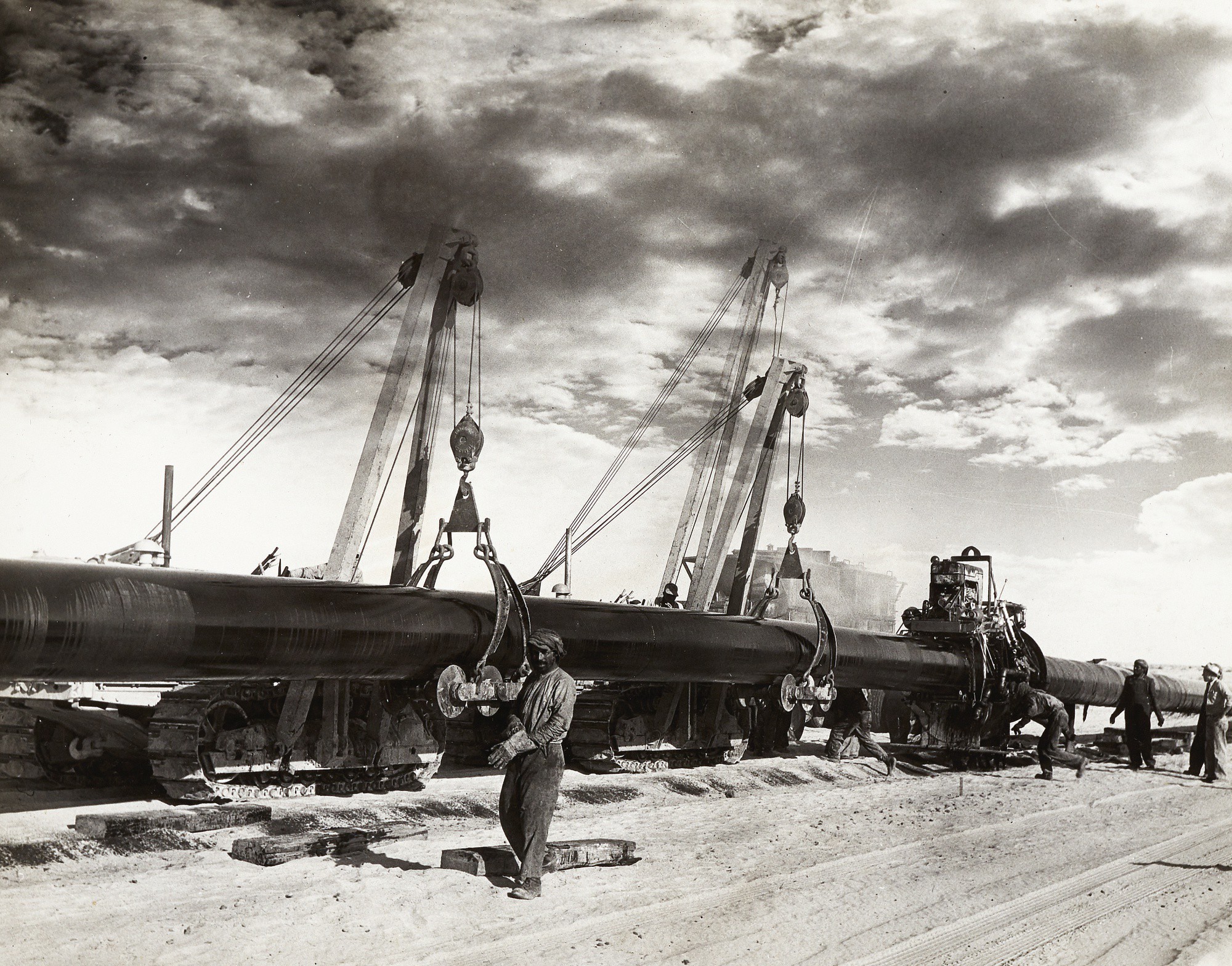 Saudi Arabia. Album of photographs of the construction of the Trans ...