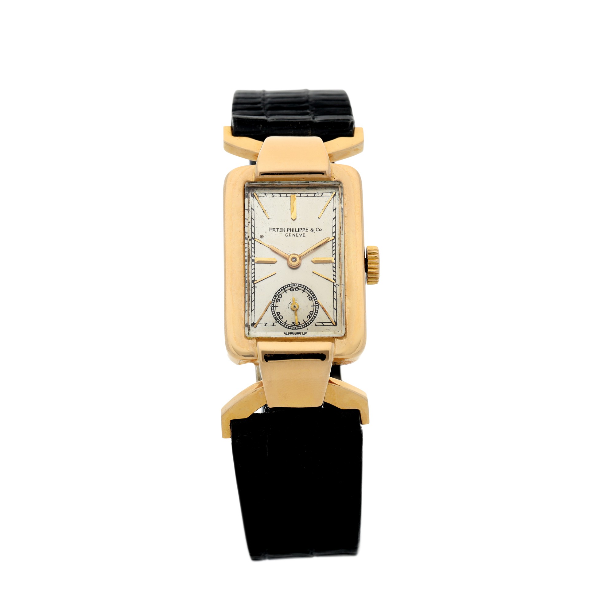 A PINK GOLD RECTANGULAR WRISTWATCH, CIRCA 1930 | Weekly Watches | New ...