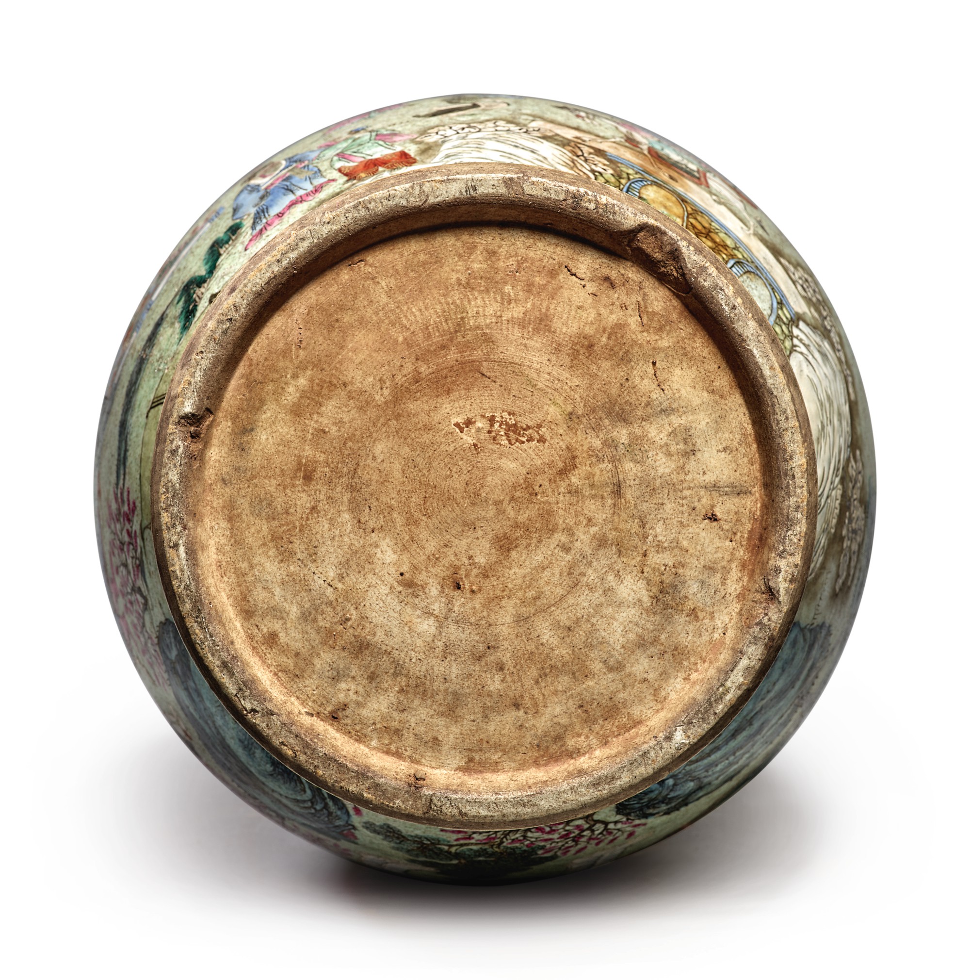 A LARGE FAMILLE-ROSE 'FOREIGN TRIBUTE BEARERS' VASE, LATE QING DYNASTY ...