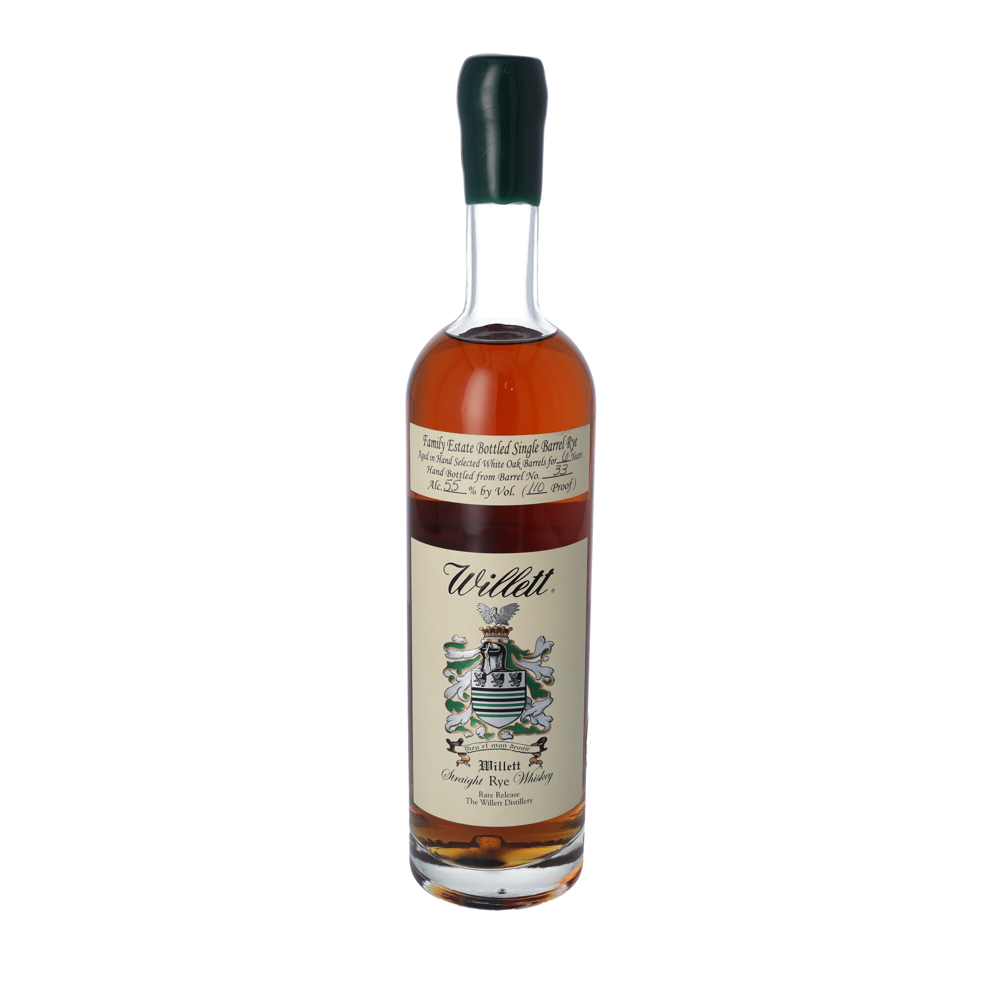 Willett 6 Year Old Single Barrel Rye #33 110 proof NV (1 BT75) | Rare ...