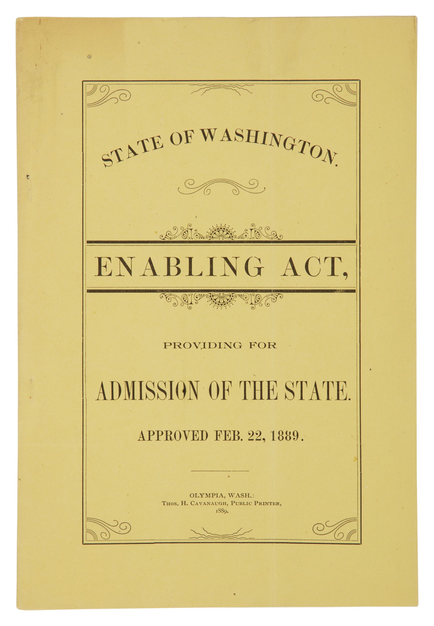 Washington (State) | The text of the 1889 Washington Constitution and ...