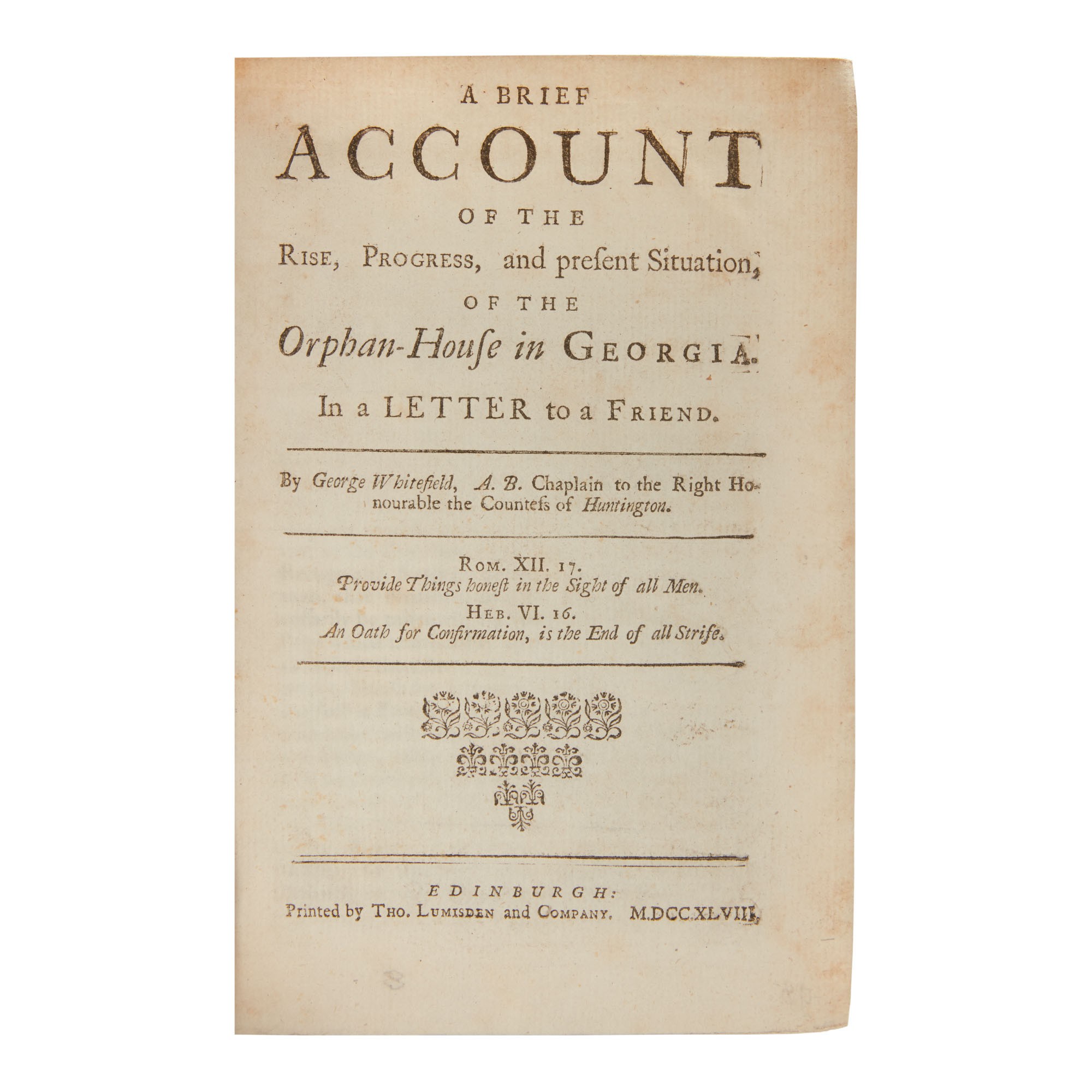 (Colonial America) | Sammelband of five important eighteenth-century ...