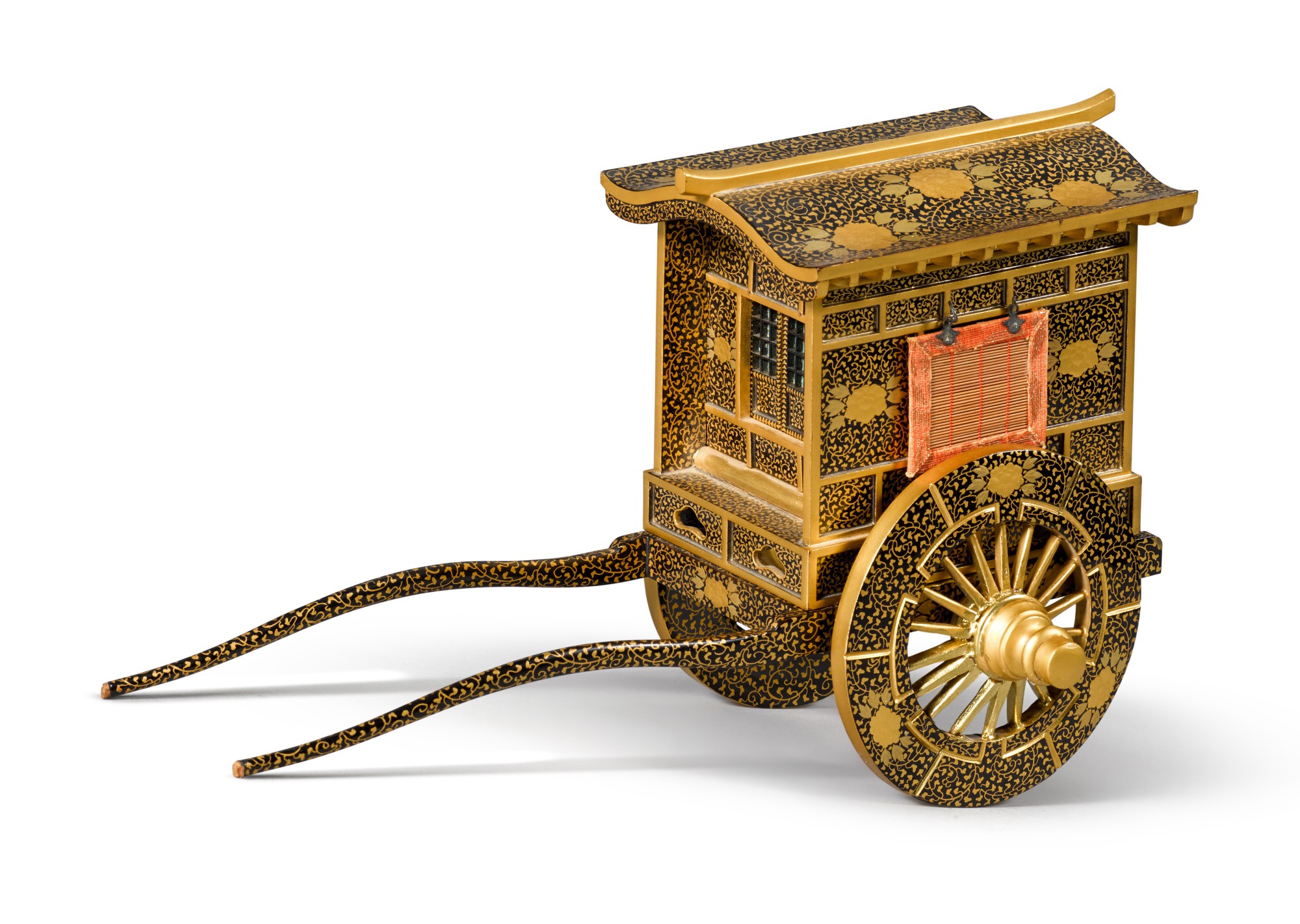 A LACQUER MODEL OF A COURTIER'S CARRIAGE, EDO PERIOD, 19TH CENTURY ...