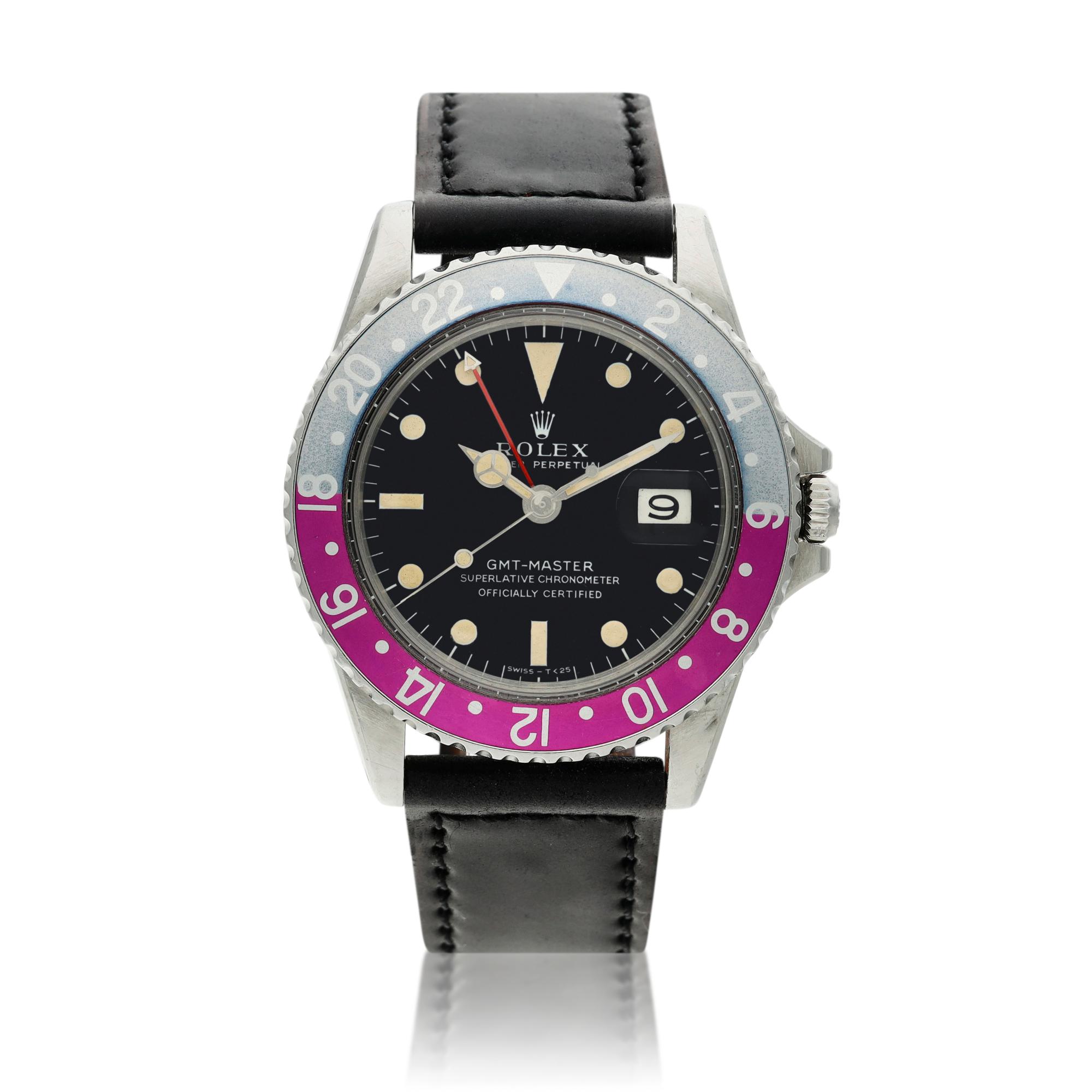 Reference 1675 GMT-Master 'Fuchsia', A stainless steel automatic dual ...