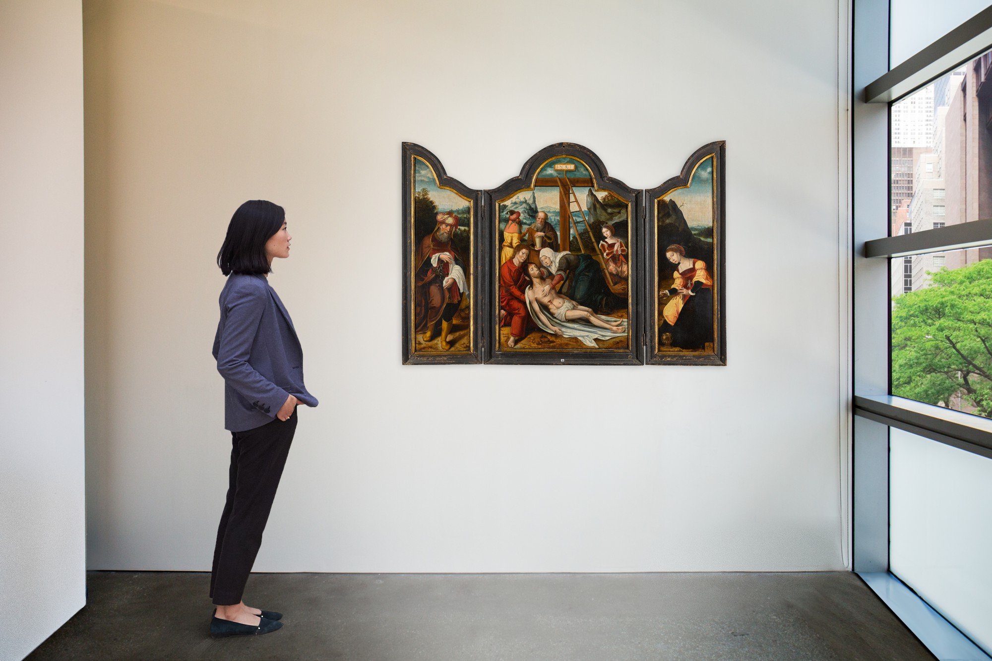 ANTWERP SCHOOL, CIRCA 1520 | A TRIPTYCH: THE DEPOSITION (CENTRAL PANEL); JOSEPH OF ARIMATHEA ...