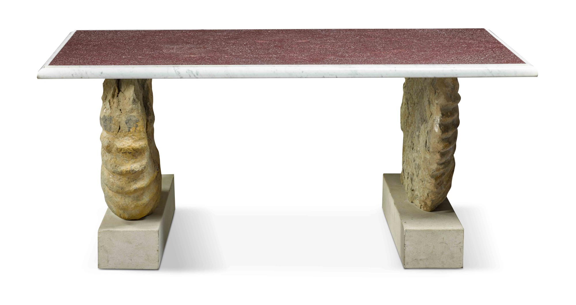 An Italian white marble banded porphyry table top, Rome, modern | A ...