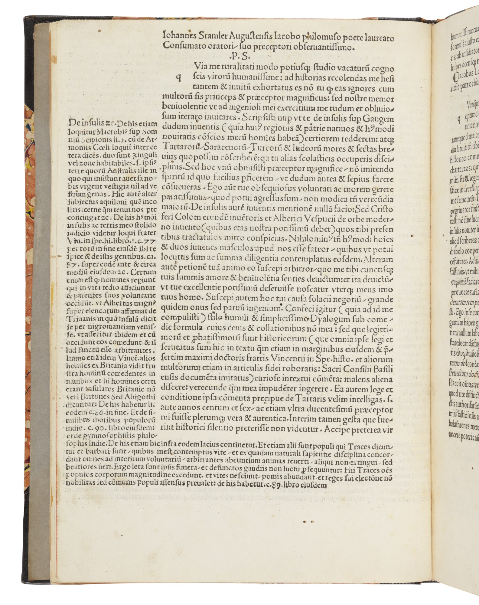 COLUMBUS, CHRISTOPHER⁠ — JOHANN STAMLER | Dyalogus... de diversarum ...