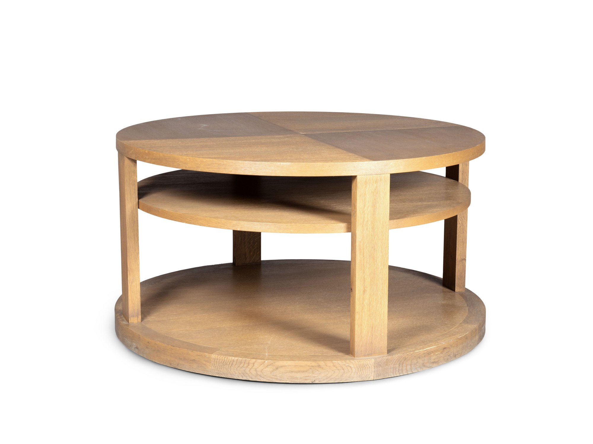 Christian Liaigre (1943-2020), A pair of tinted oak circular tables ...