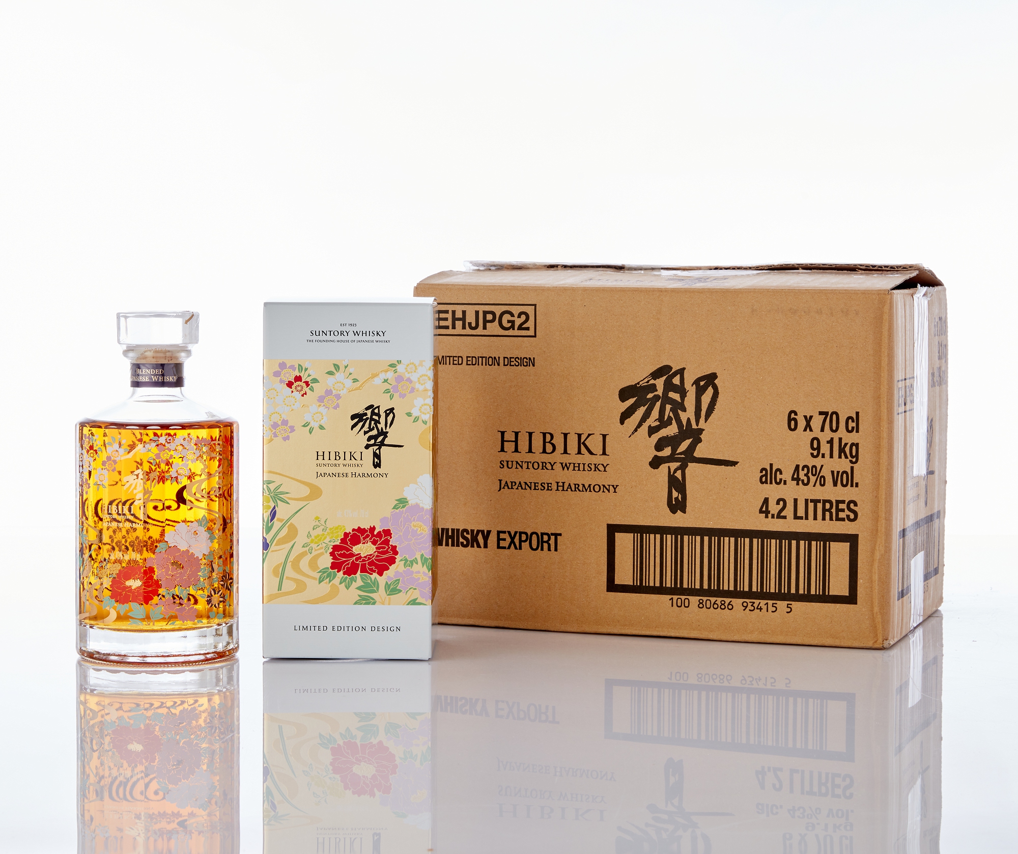 響 Hibiki Japanese Harmony Ryusui-Hyakka Limited Edition 43.0 abv NV (6 ...