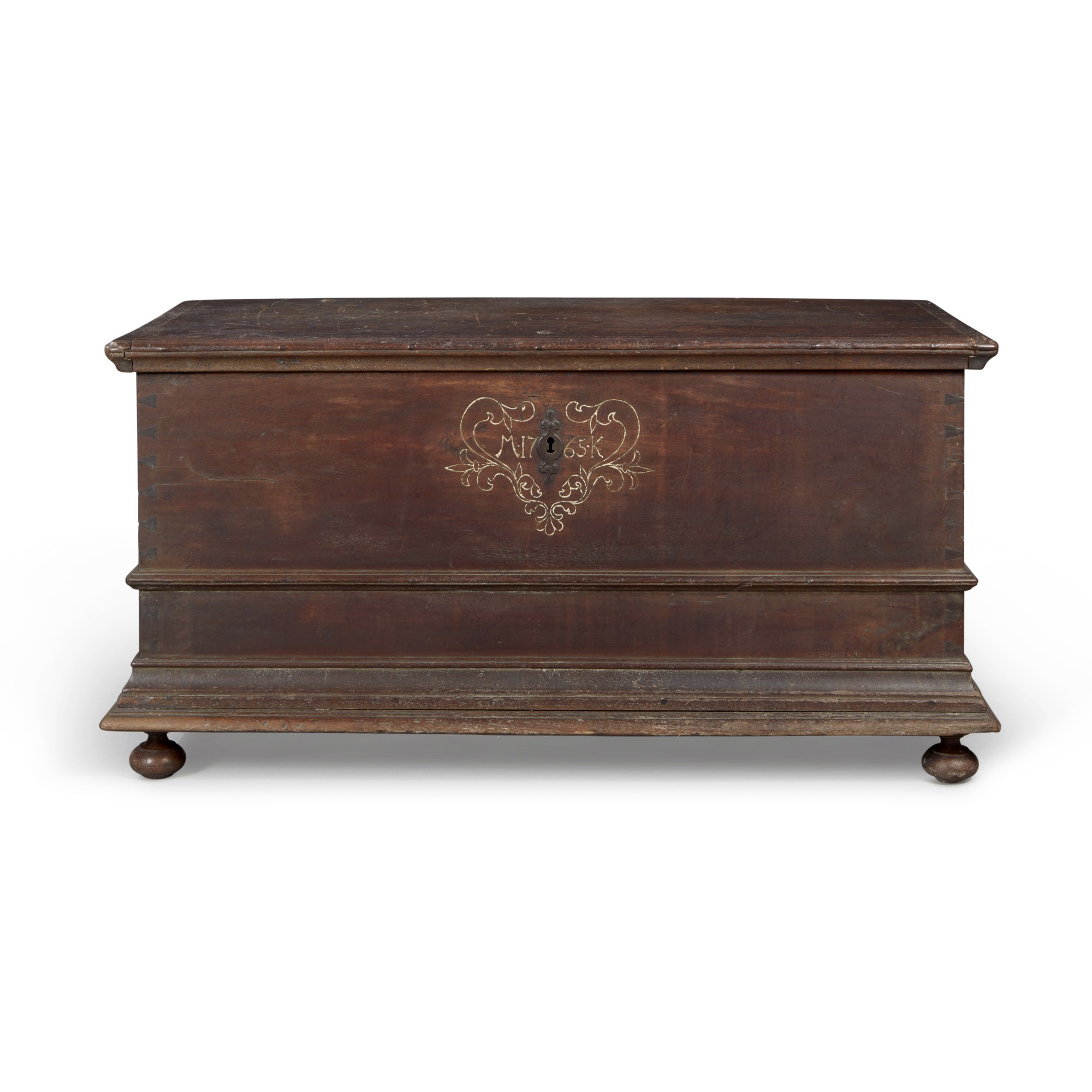 The Kauffman Family Very Rare Chippendale Sulfur-Inlaid Walnut Blanket ...