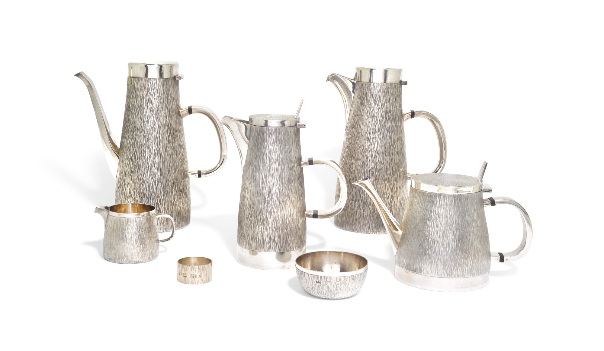 An Elizabeth II silver six-piece tea and coffee set, Gerald Benney ...
