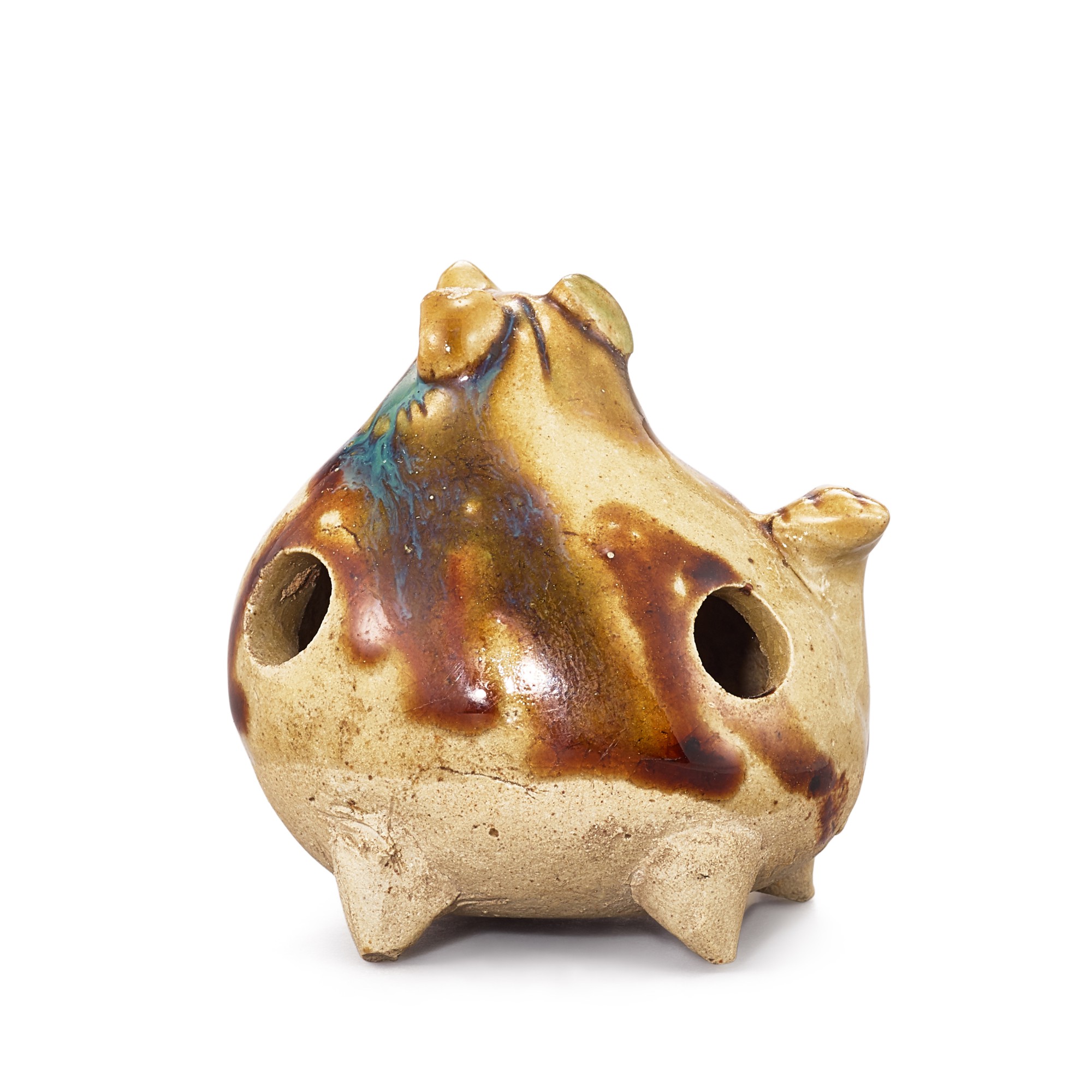 A Changsha brown-glazed 'beast' musical instrument, Tang dynasty 唐 ...