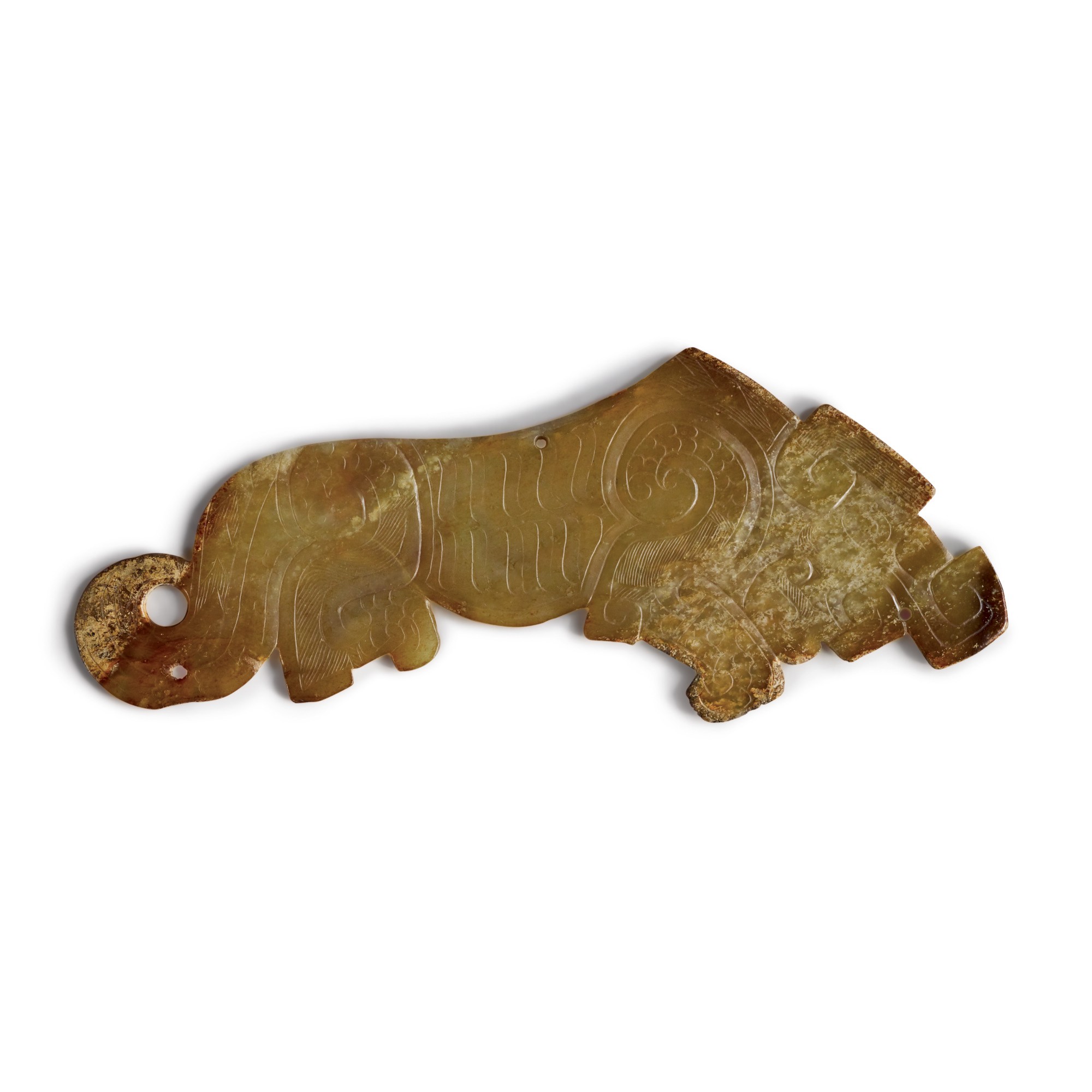 AN ARCHAIC JADE 'TIGER' PLAQUE, EASTERN ZHOU DYNASTY | Important ...
