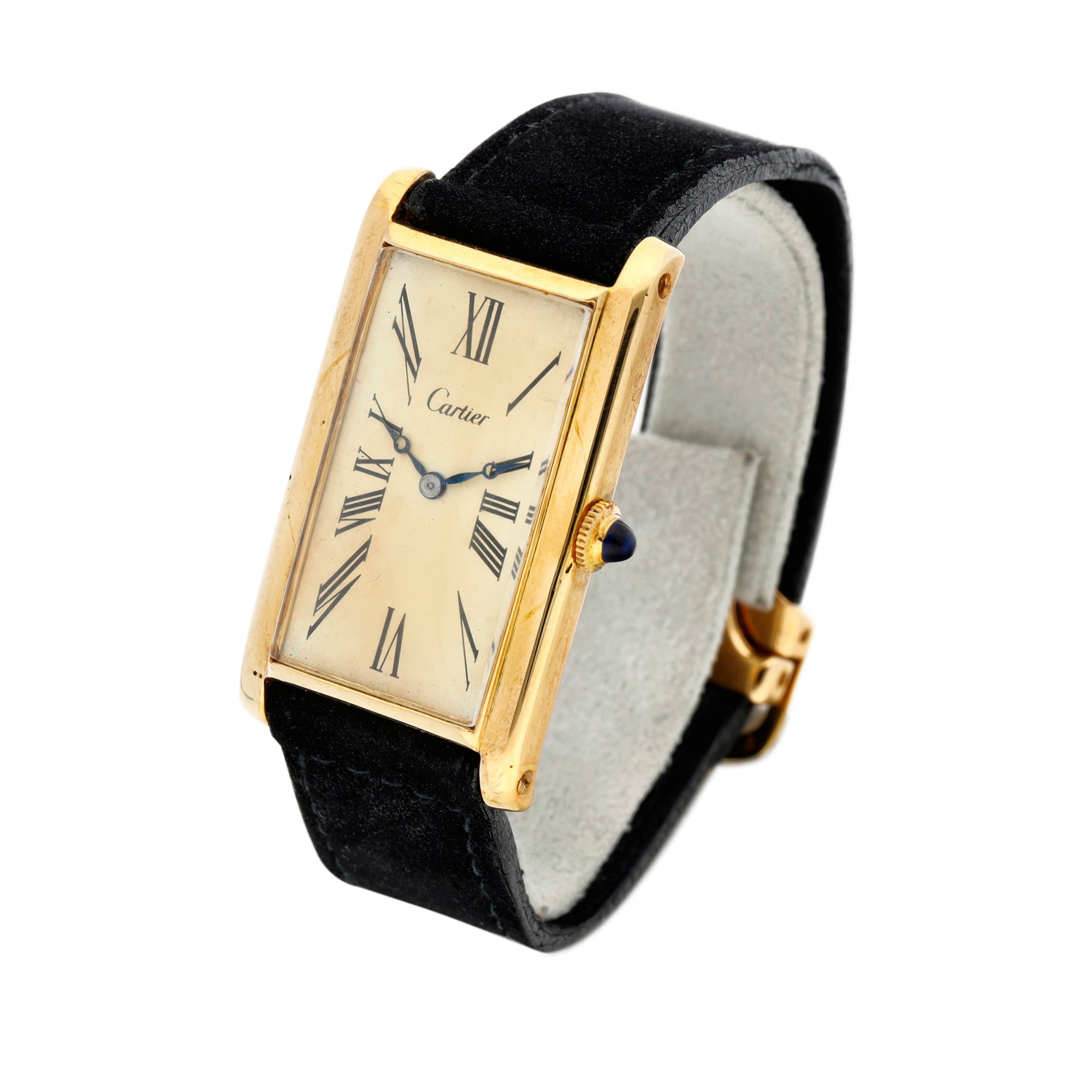 Tank, A yellow gold rectangular wristwatch, Circa 1940 | Fine Watches ...