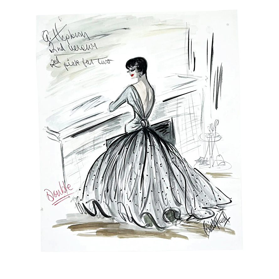 Edith Head Vintage Movie Costume Sketch For Sabrina Available For ...