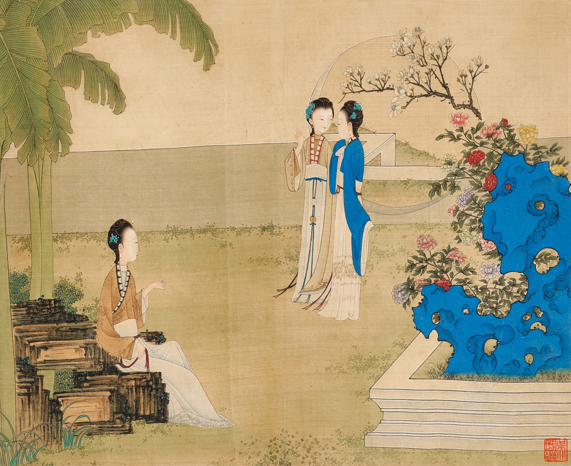 Leng Mei 冷枚 | Ladies in Palaces 漢宮仕女 | Fine Classical Chinese Paintings ...