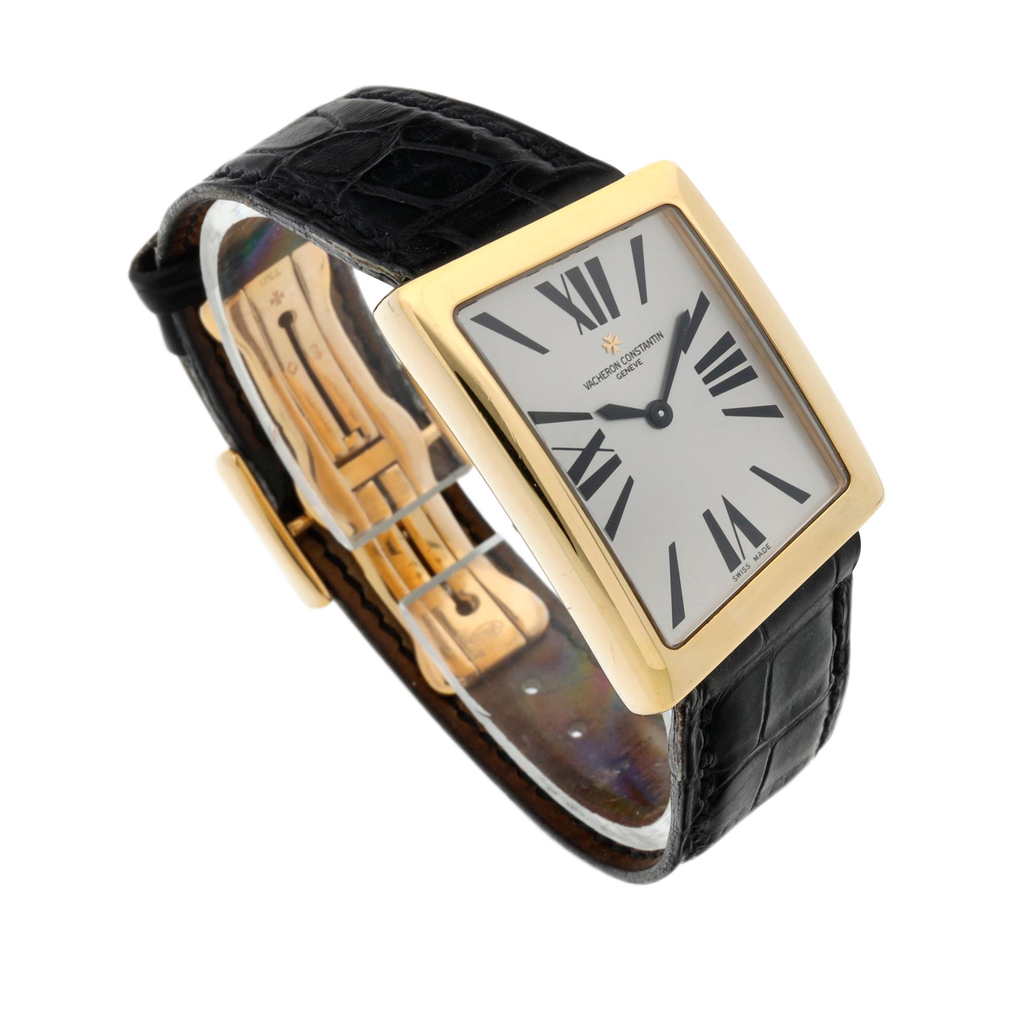 Reference 37010 MCMLXXII A yellow gold asymmetrical wristwatch, Circa ...