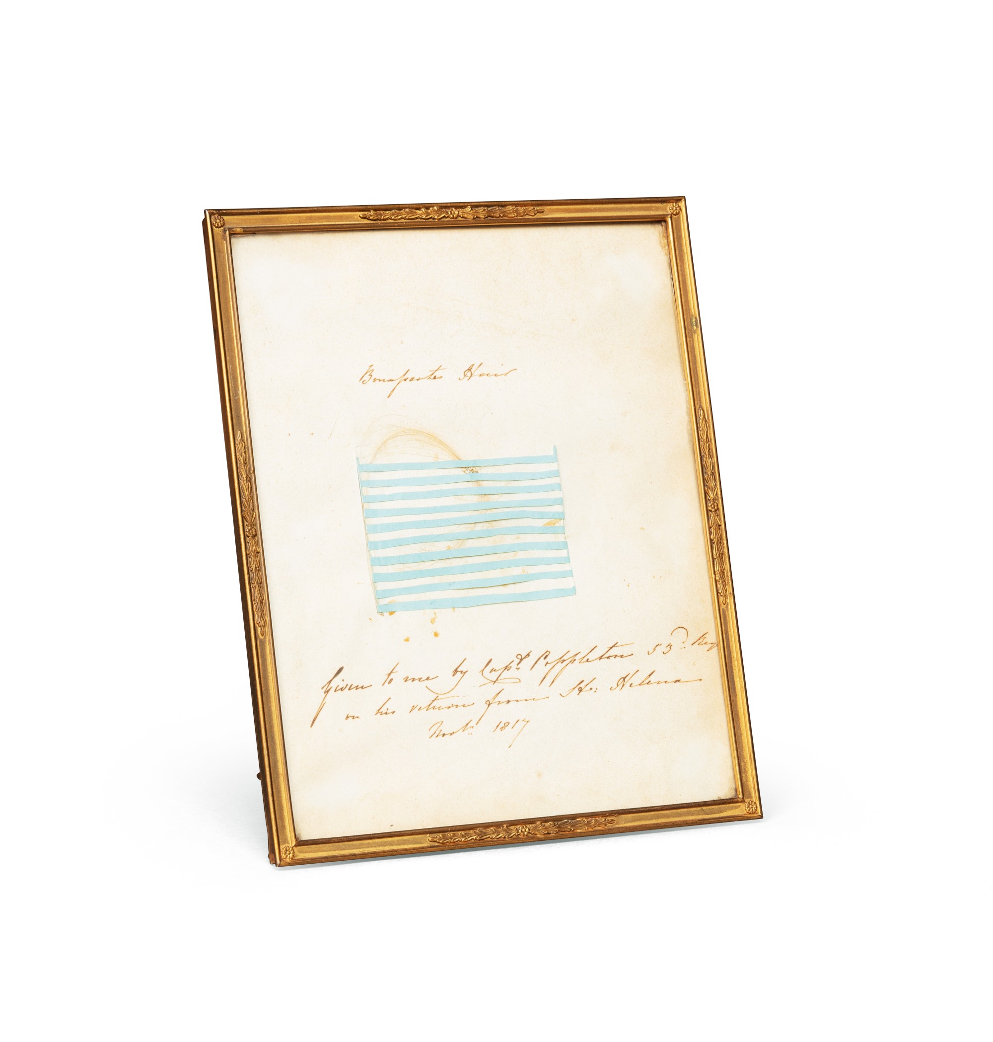 A lock of hair from Emperor Napoleon I | Mèche de cheveux de l’Empereur ...