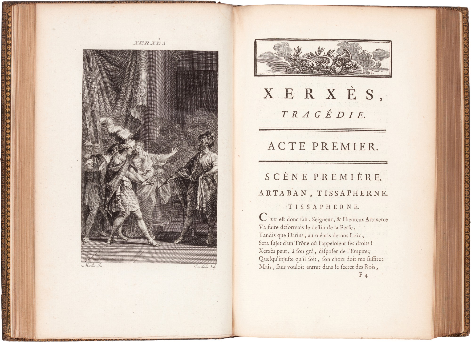 Crébillon | Oeuvres complettes, Paris, 1785, 3 volumes, green morocco ...