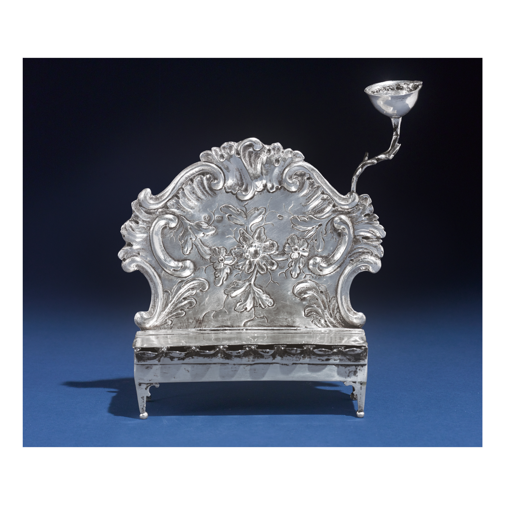 A GERMAN SILVER HANUKAH LAMP, MAKER'S MARK A.G., BERLIN, 1788-1802 ...