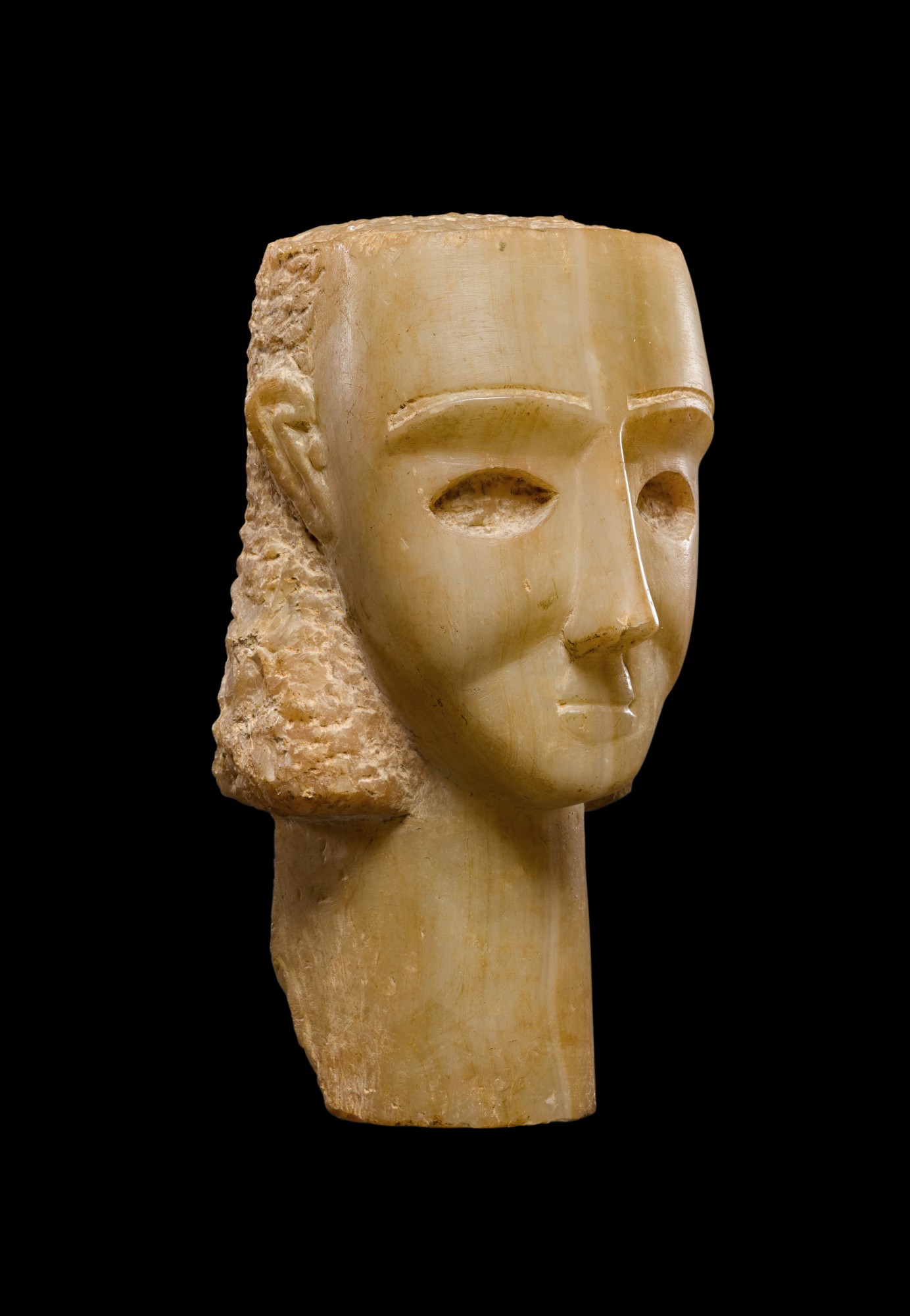 A South Arabian Alabaster Head of a Woman, Qataban, 3rd Century B.C ...