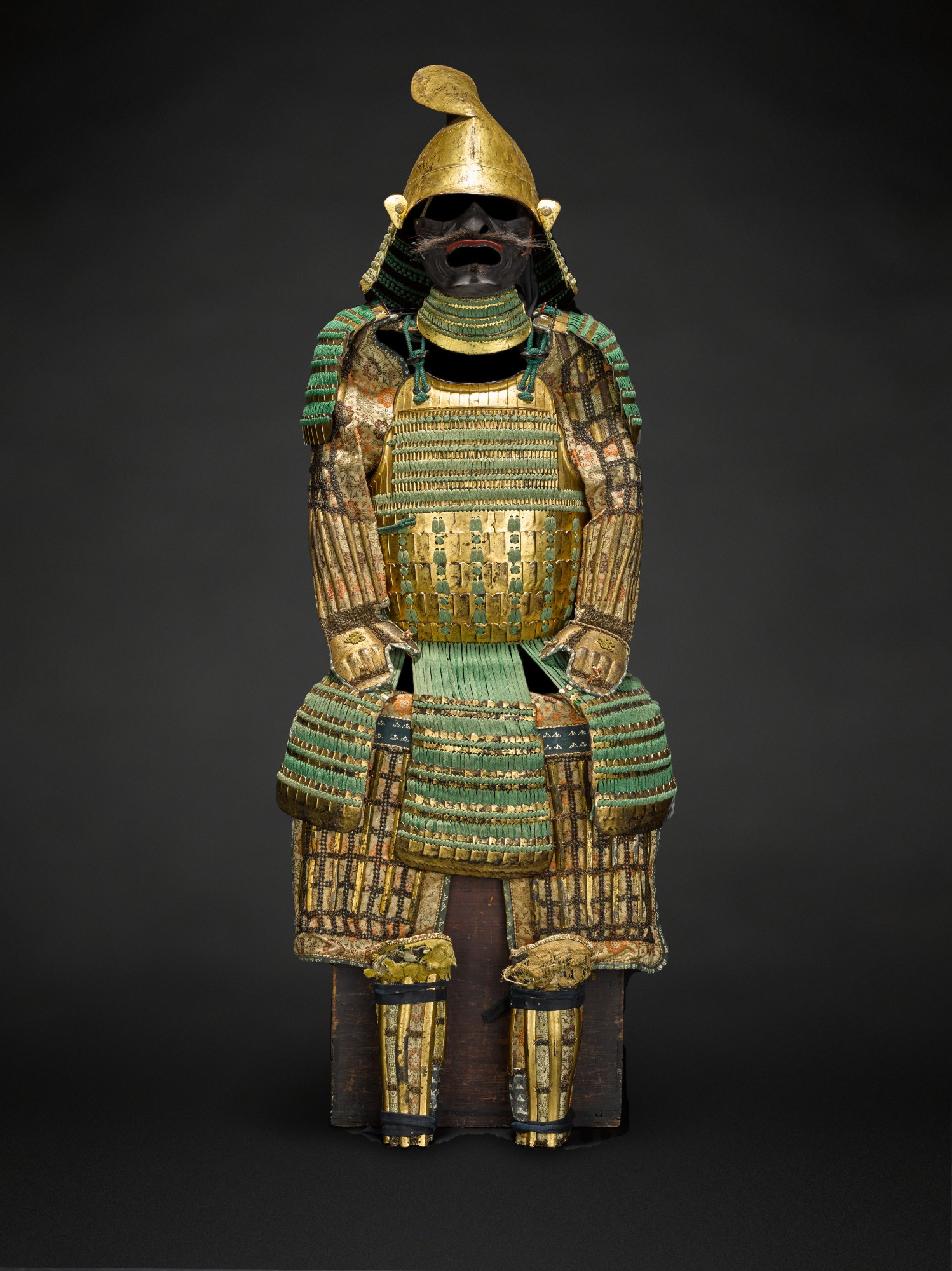A nimai-do gusoku [armour] with a rare kazaori eboshi kabuto [helmet in ...