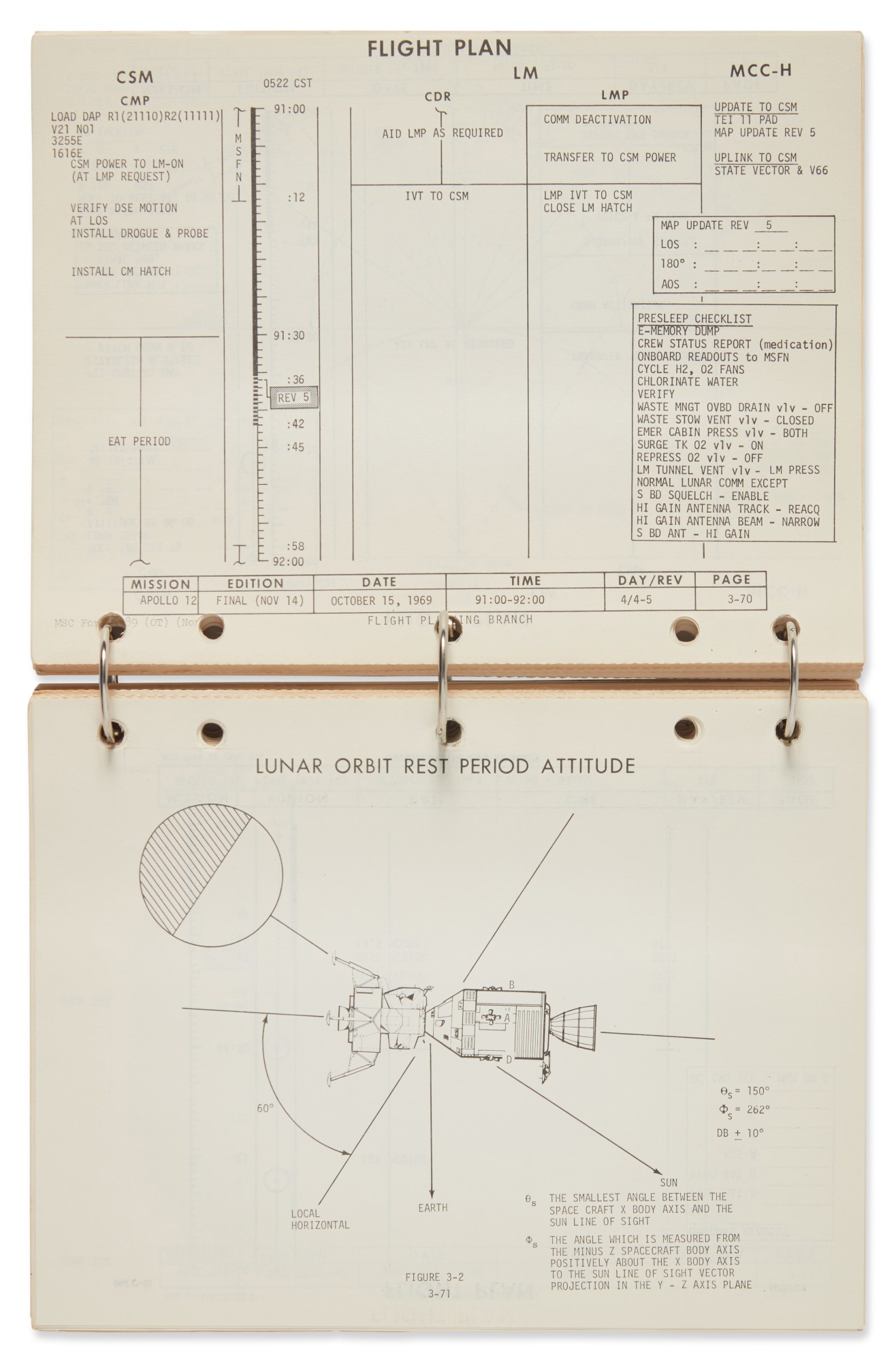[Apollo 12] — Flight Plan, Complete Original Printing. Signed and ...