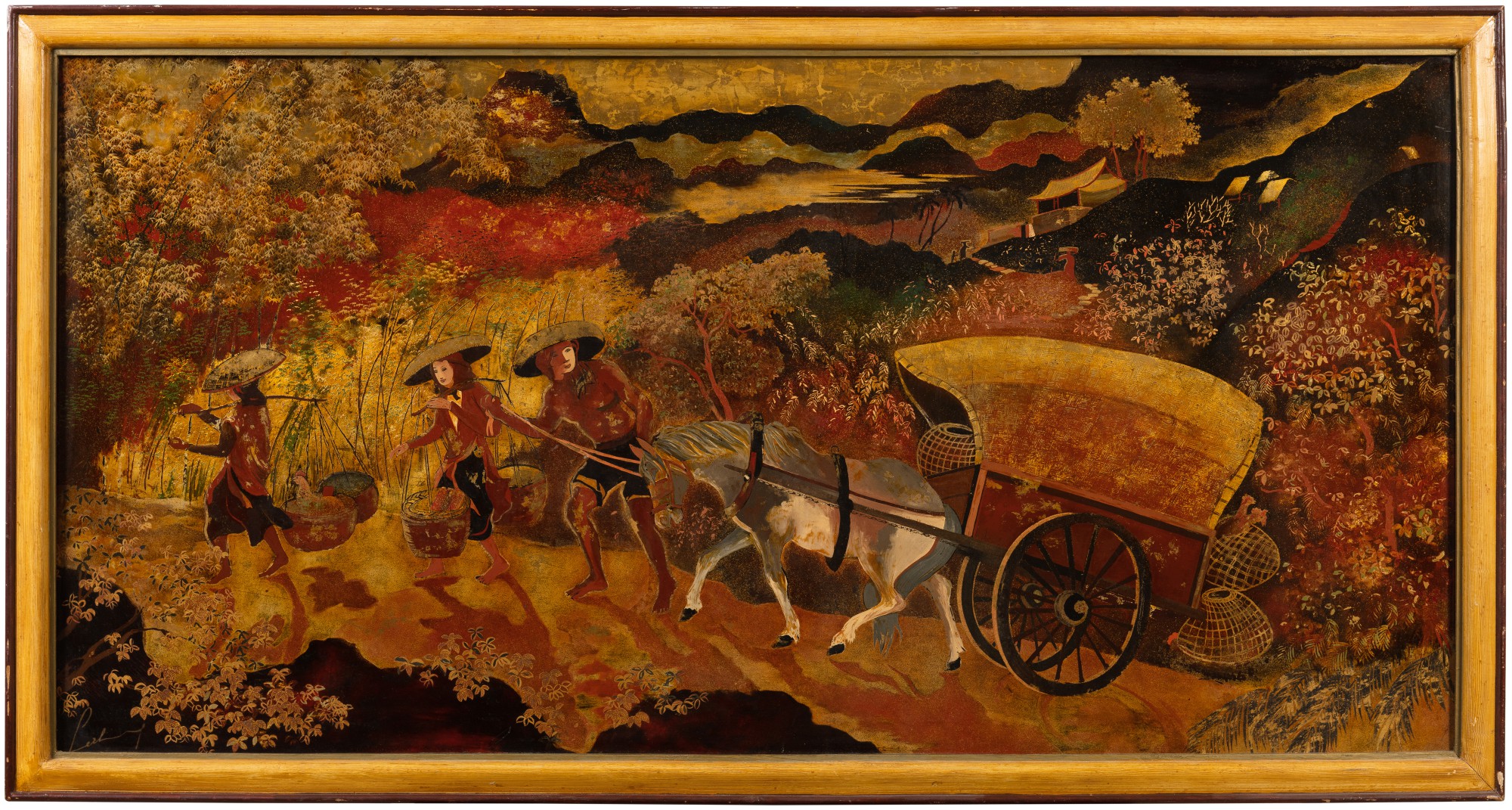 Tran Minh Thi (Le Thy, 1919-1961), Travelling scene in Tonkin | 陳明氏 (Le ...