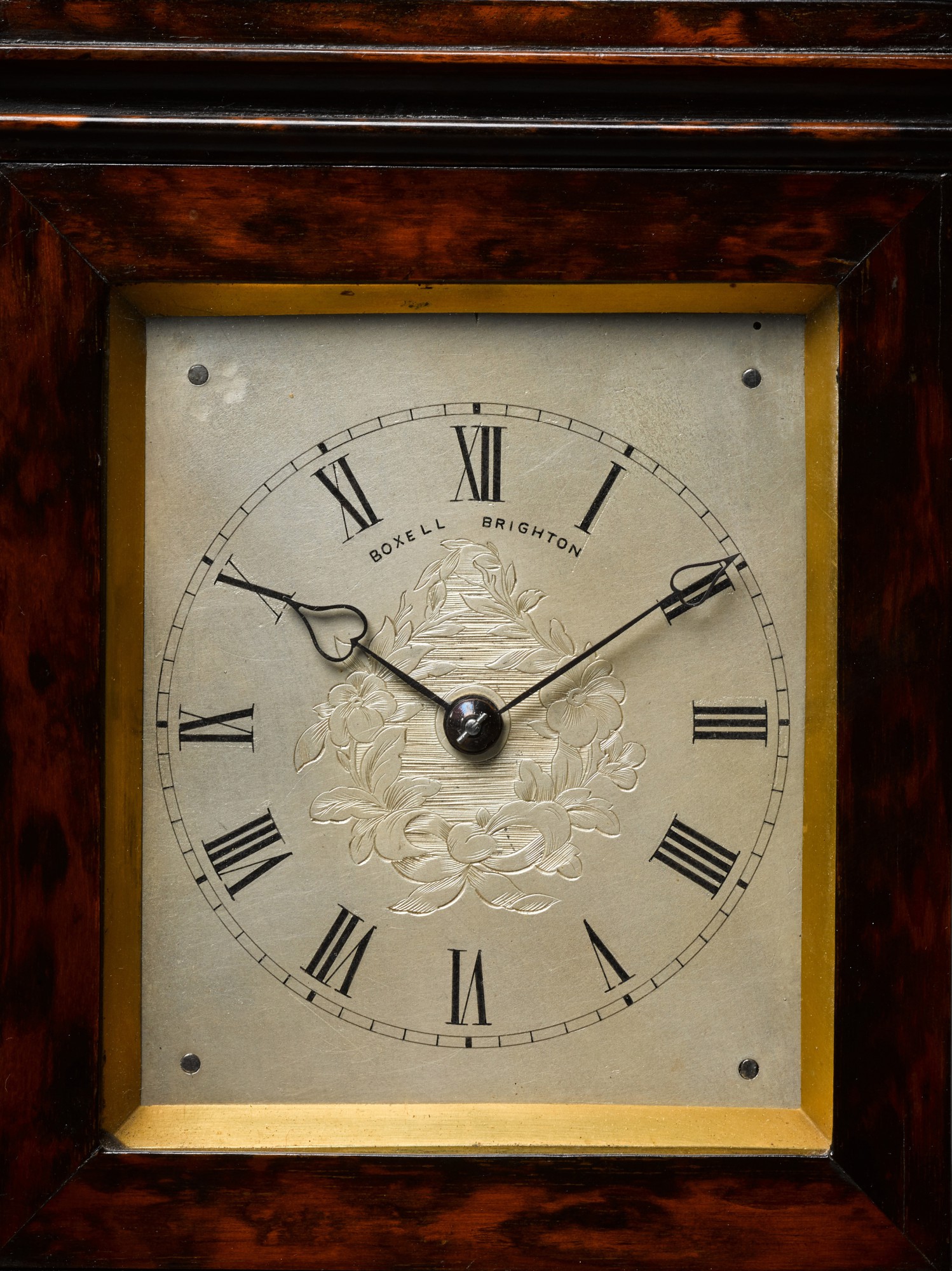 A coromandel library timepiece, Thomas Boxell, Brighton, circa 1845 ...