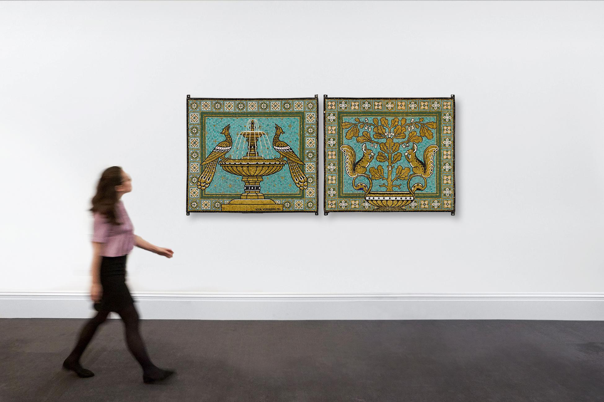 Two German mosaic panels by Wilhelm Wiegmann (1851-1920), late 19th ...