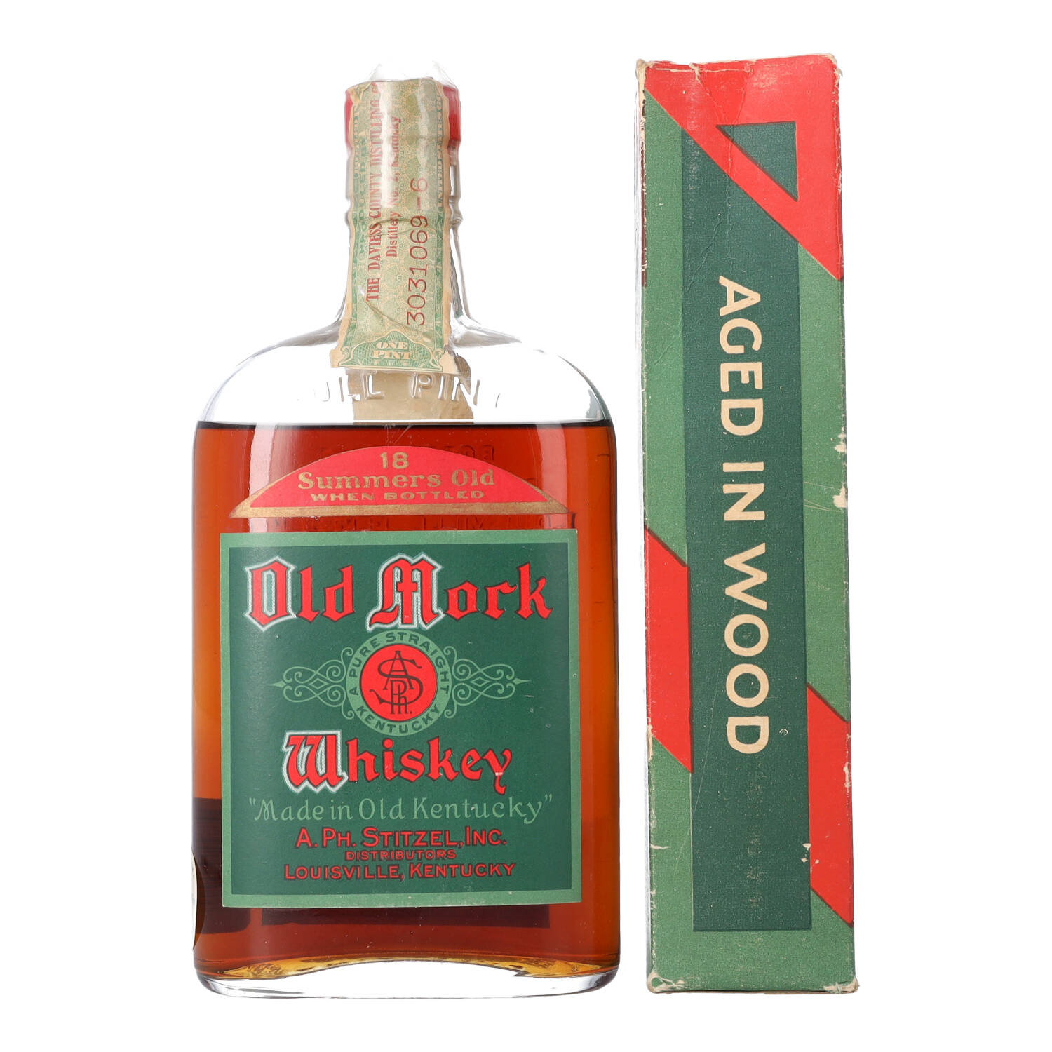 Old Mock 18 Year Old Bottled In Bond 100 proof 1916 (1 BT75) | Whisky ...