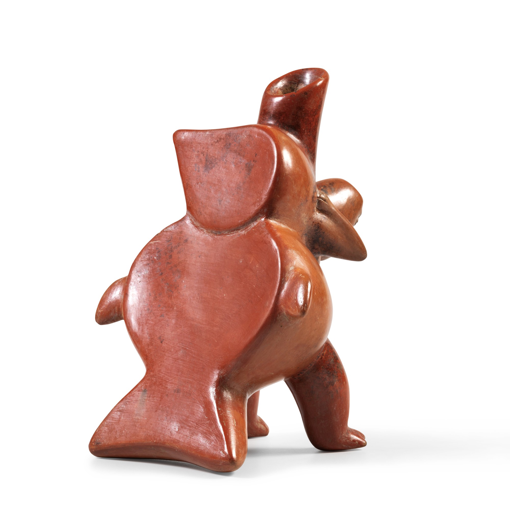 Reclinatorio figurant un personnage debout, Colima, Mexique ...