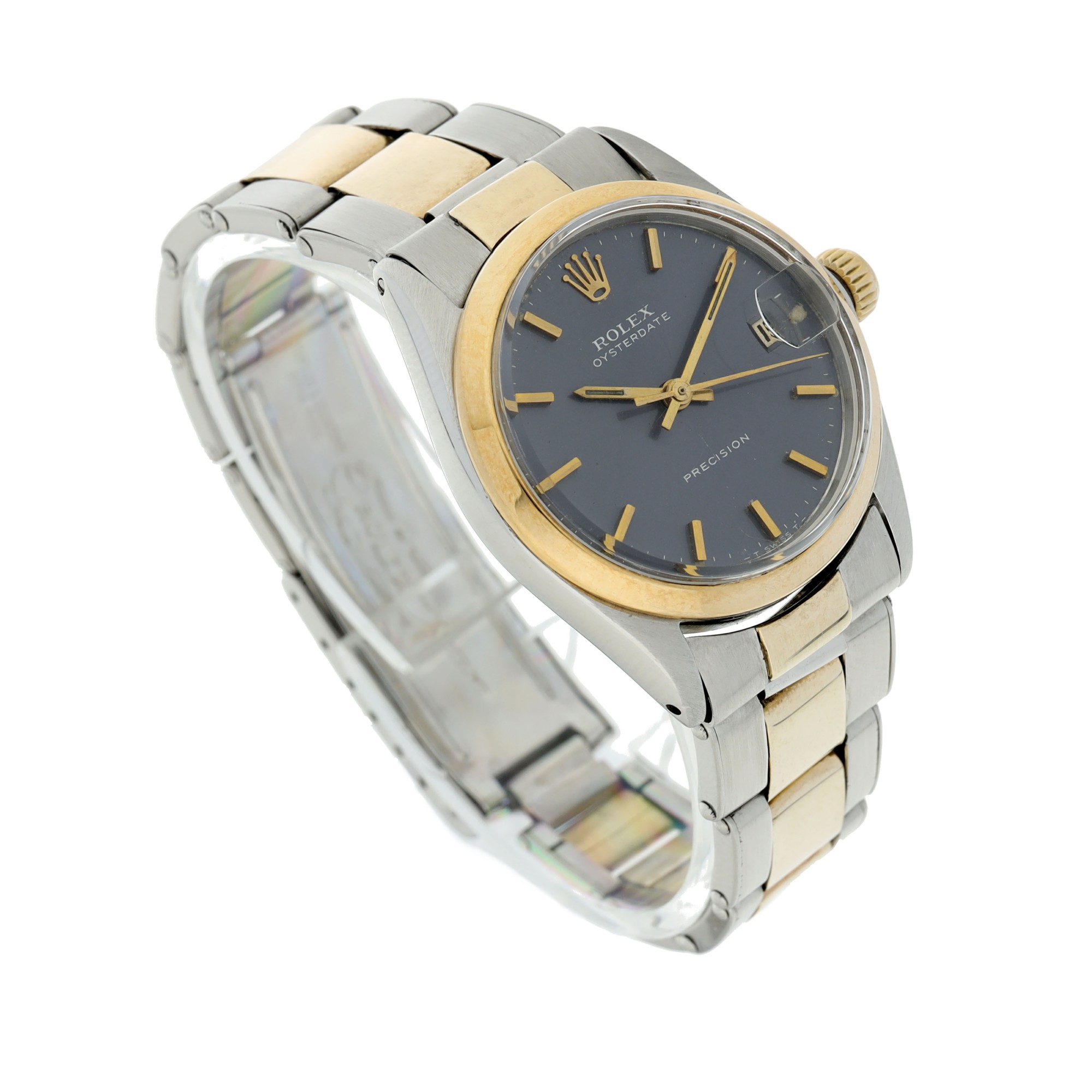 Reference 6466 Oysterdate A stainless steel and yellow gold wristwatch ...