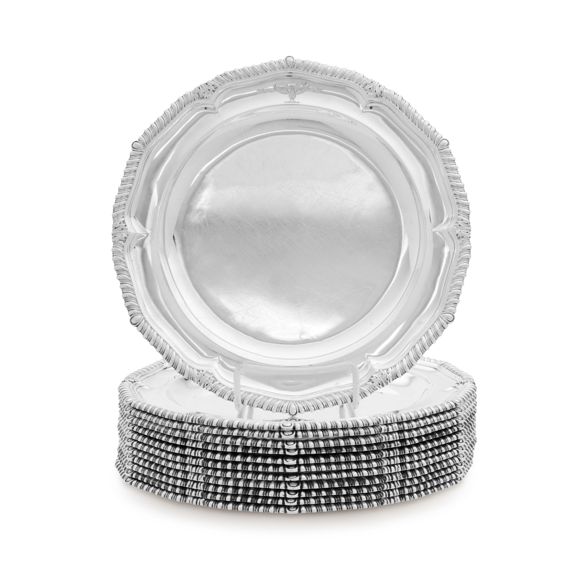 A Set of Twelve George III Silver Dinner Plates, Paul Storr, London ...