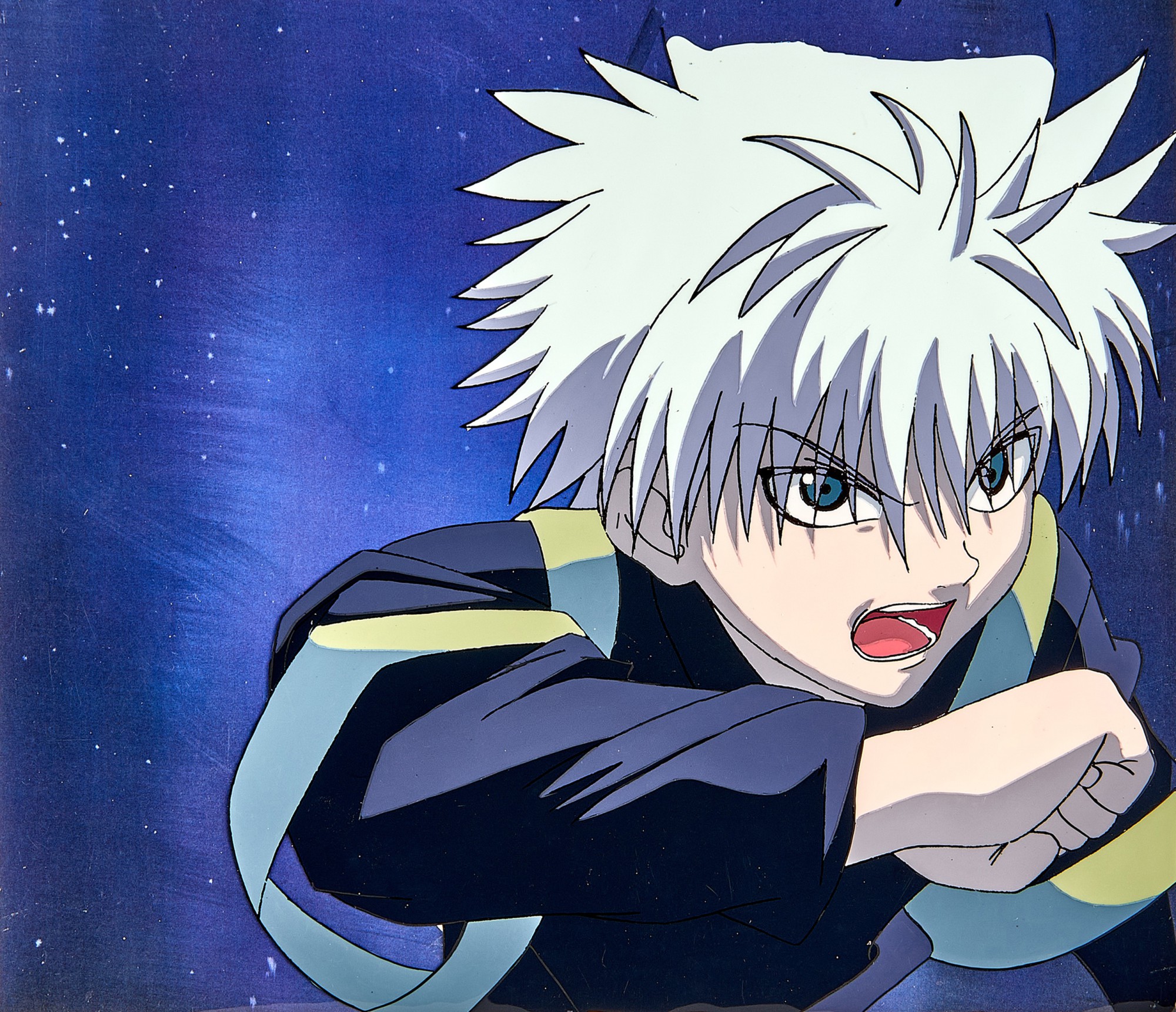 Killua (Episode 29) Animation Cel with Douga and Printed Background ...