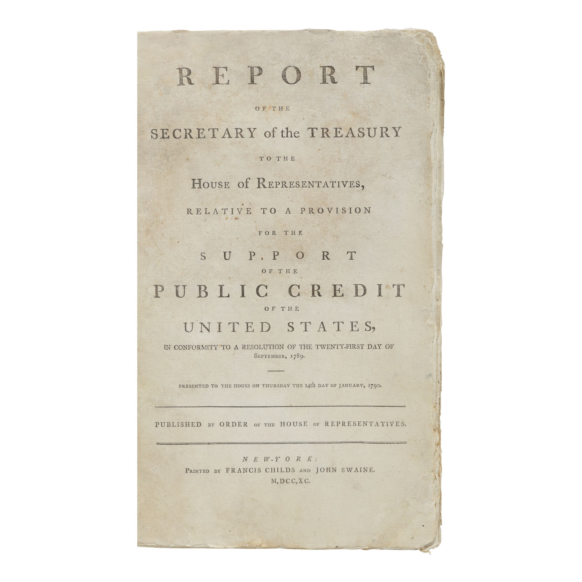 (Hamilton, Alexander) | Hamilton's landmark proposal for establishing ...