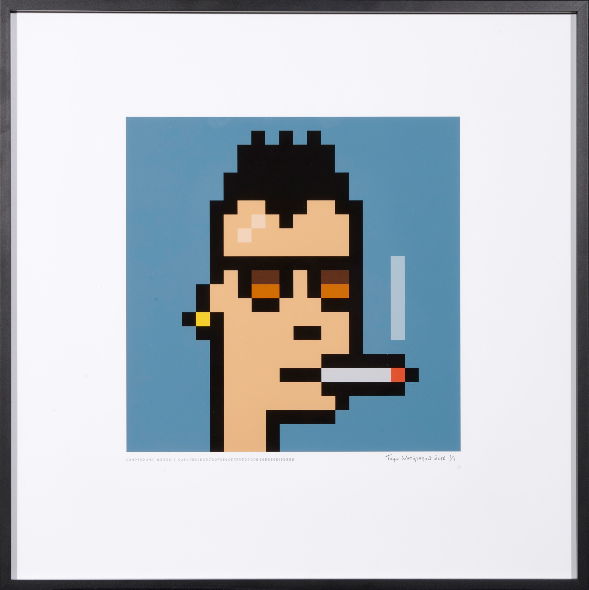 CryptoPunk #2830 | Sealed Cryptopunks: Five Punks on Paper | 2021 ...