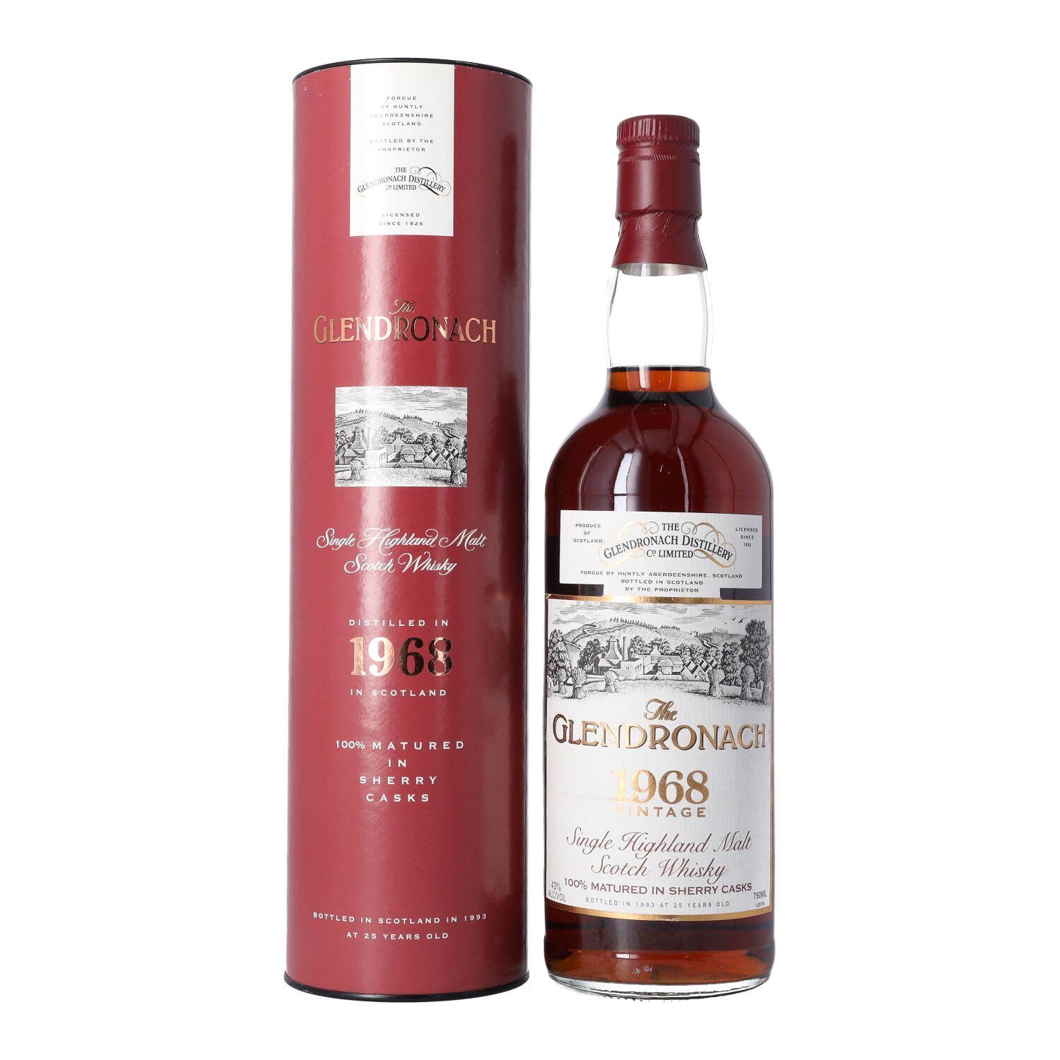 The Glendronach Vintage 25 Year Old 43.0 abv 1968 (1 BT75) | Whisky ...