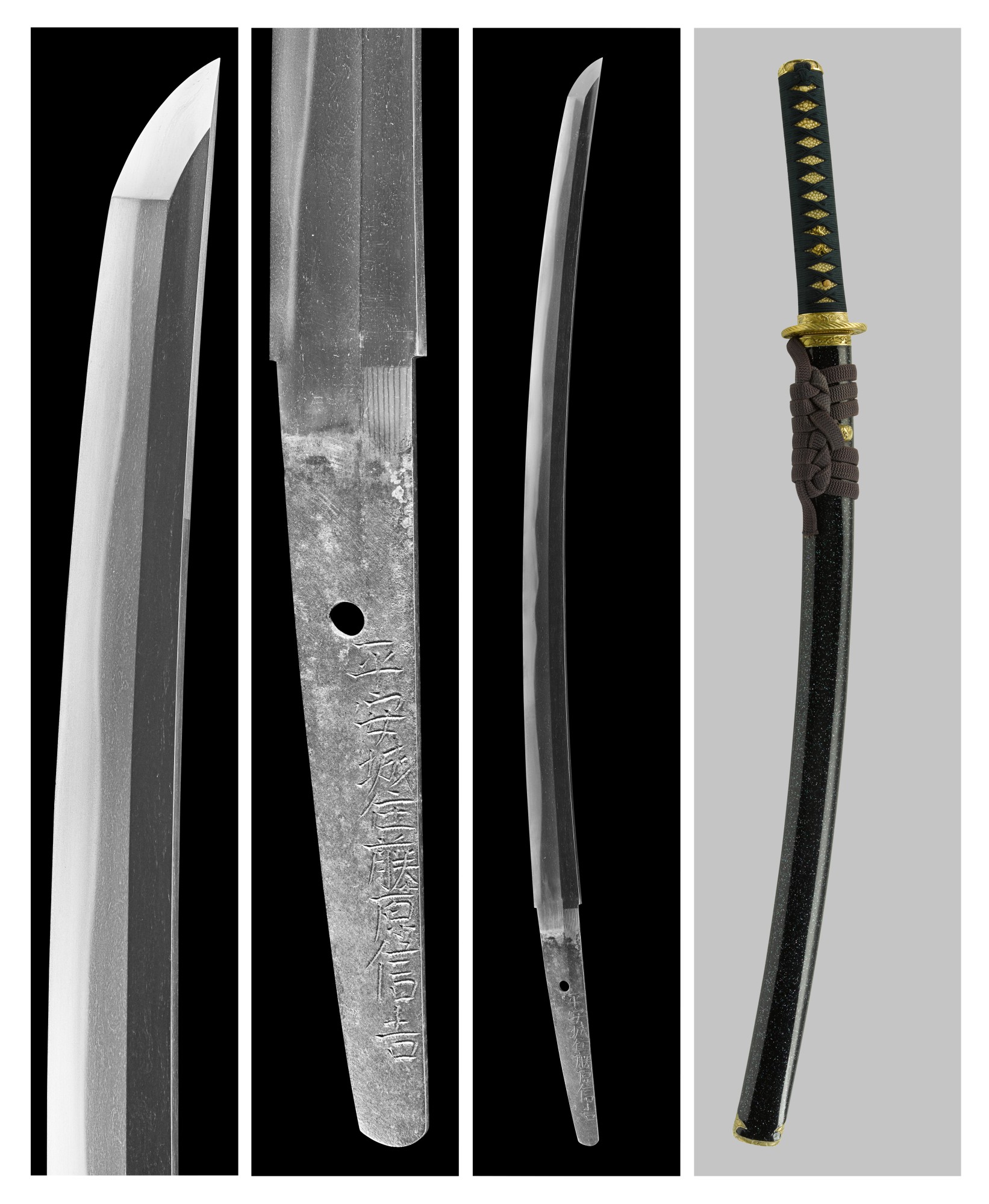 A wakizashi | Signed Heian-jo Fujiwara Nobuyoshi | Edo period, 17th ...