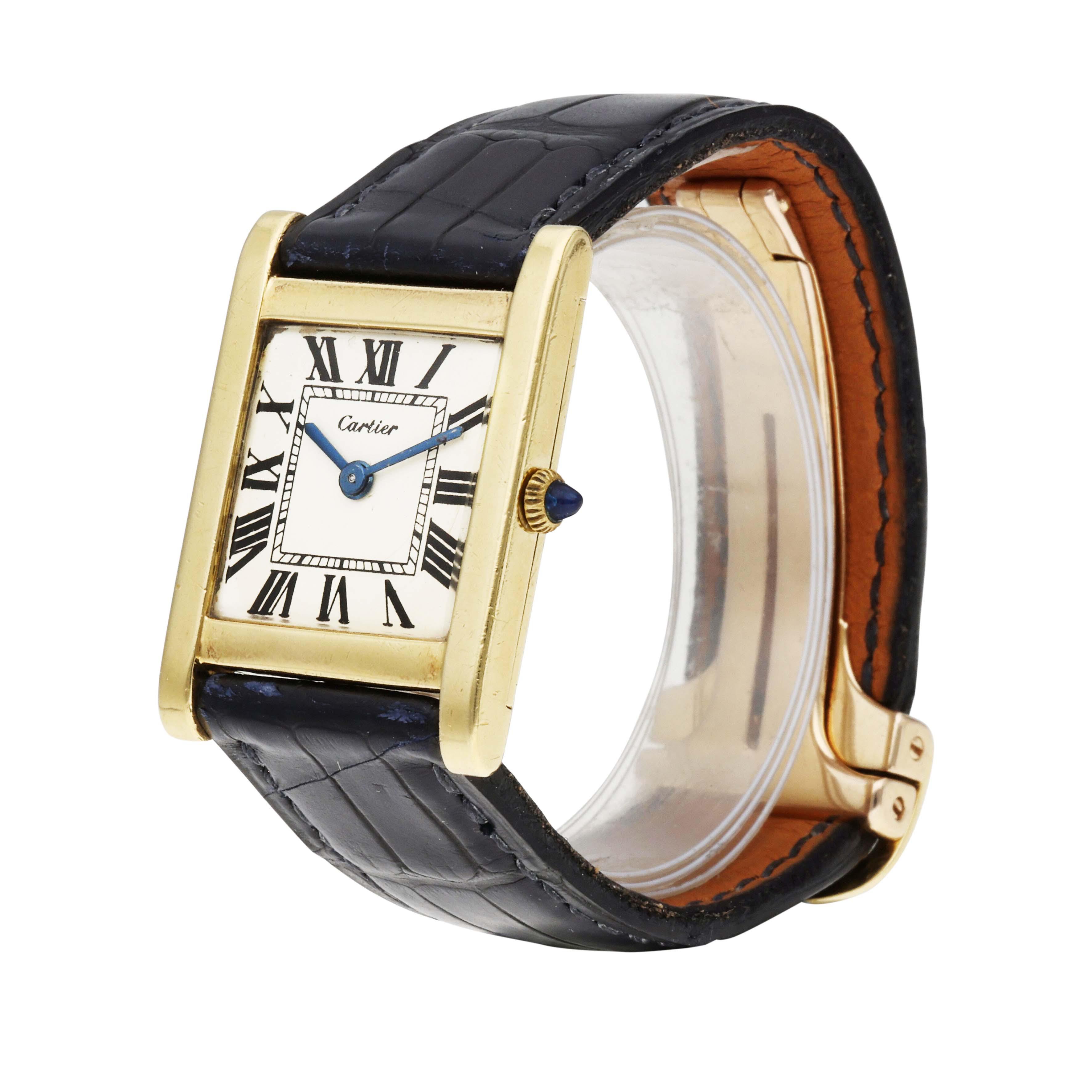 Tank Normale London | A yellow gold wristwatch, Circa 1969 | Fine ...