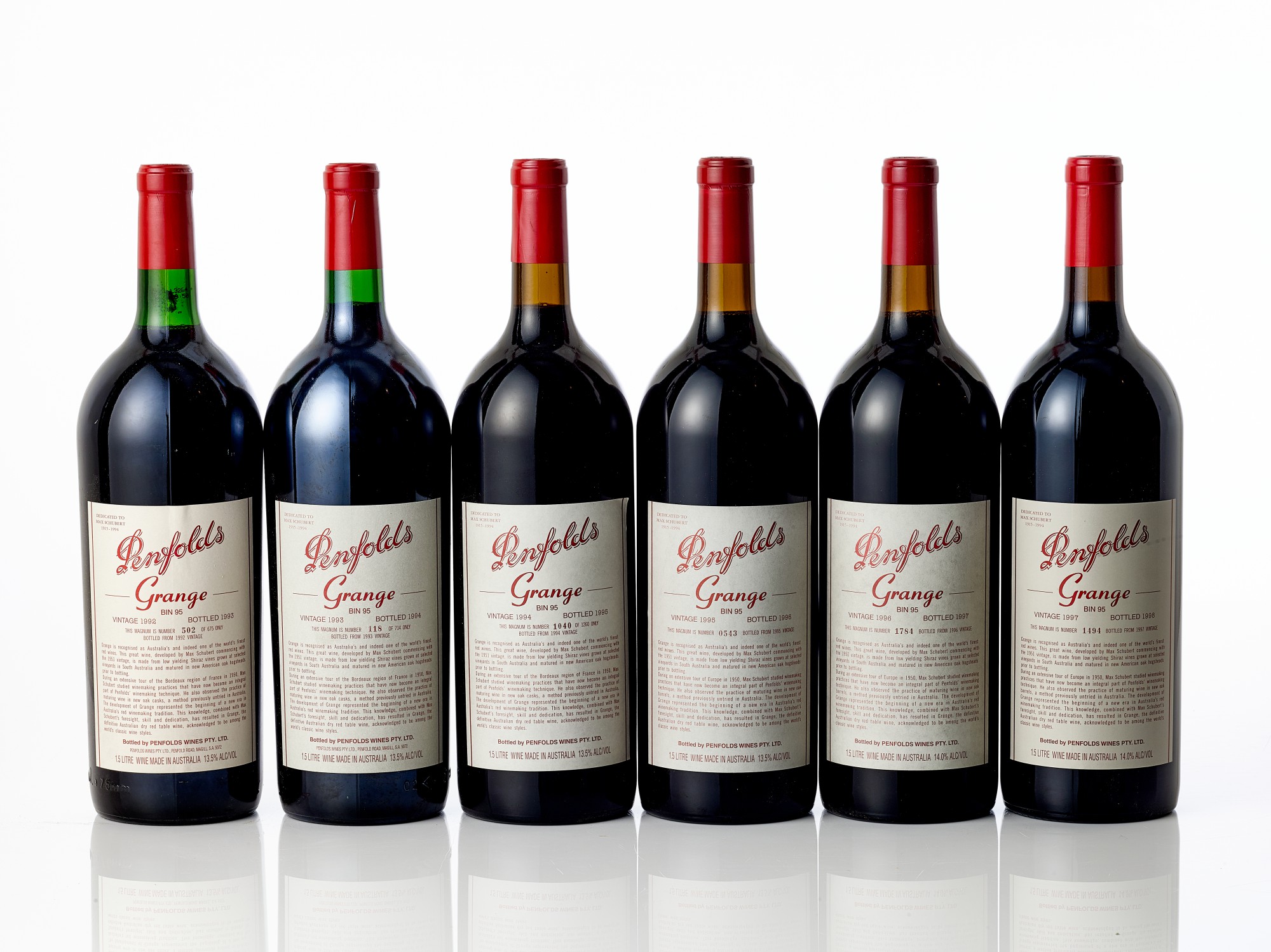 Penfolds Grange, Bin 95 "Vertical" (24 MAG) | Vine | The Scholarly ...