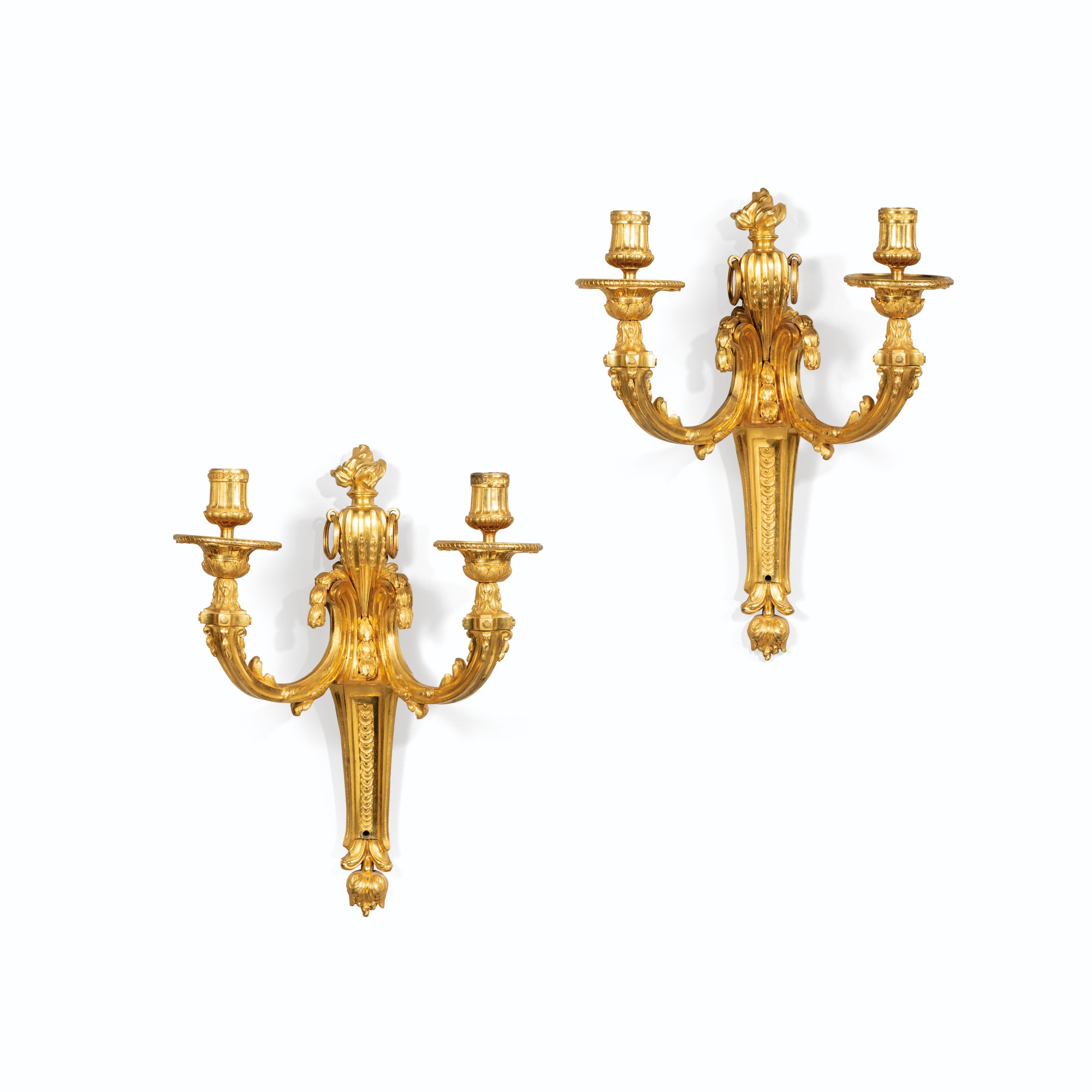 A PAIR OF LOUIS XVI GILT-BRONZE WALL APPLIQUES, CIRCA 1760-1765 ...