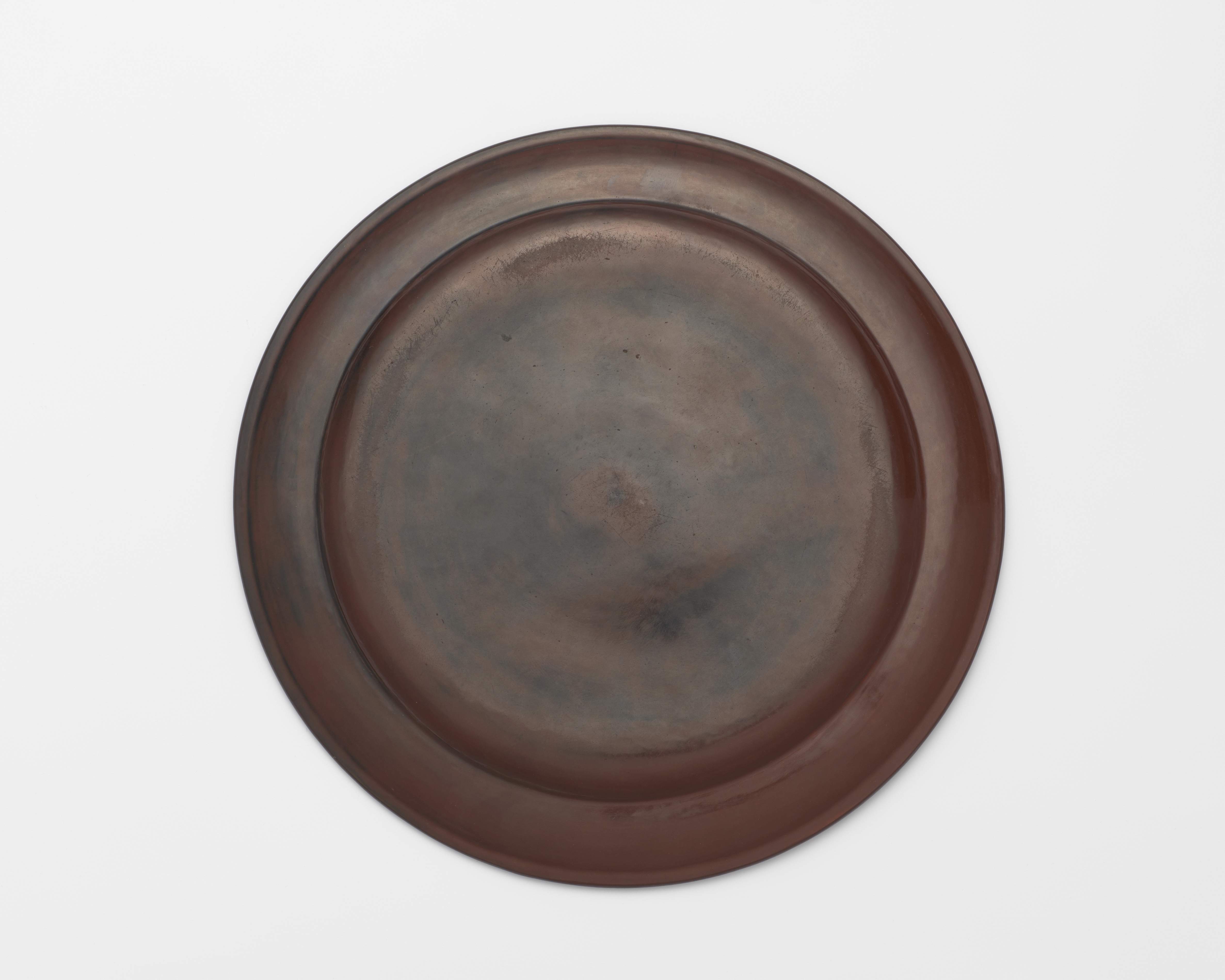 A Rare Böttger Stoneware Polished and Engraved “Augustus Rex” Plate or ...