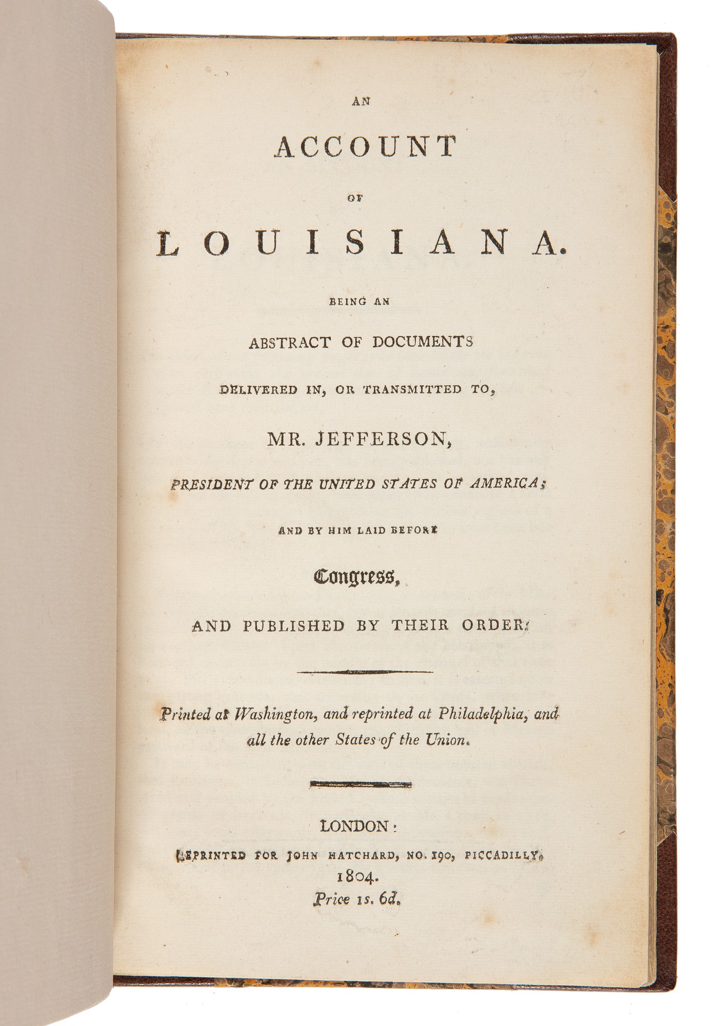 Jefferson, Thomas | The President Surveys the Louisiana Purchase | The ...