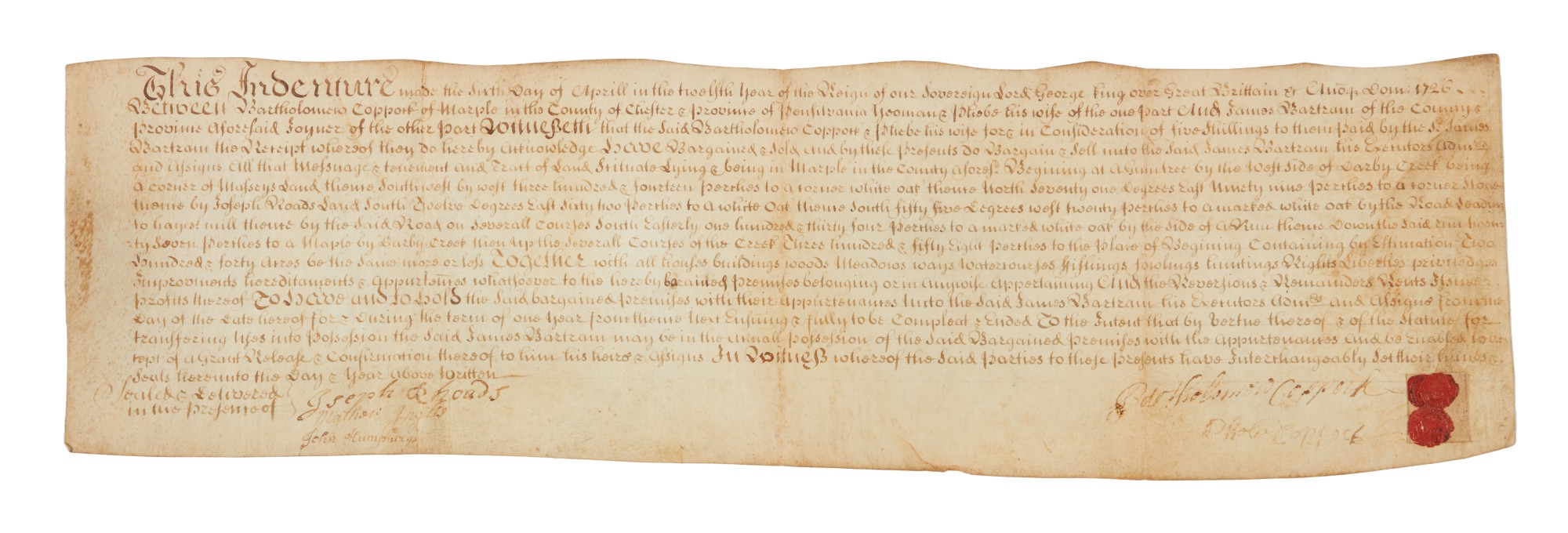 James Bartram and Bartholomew Coppock | The William K. du Pont ...