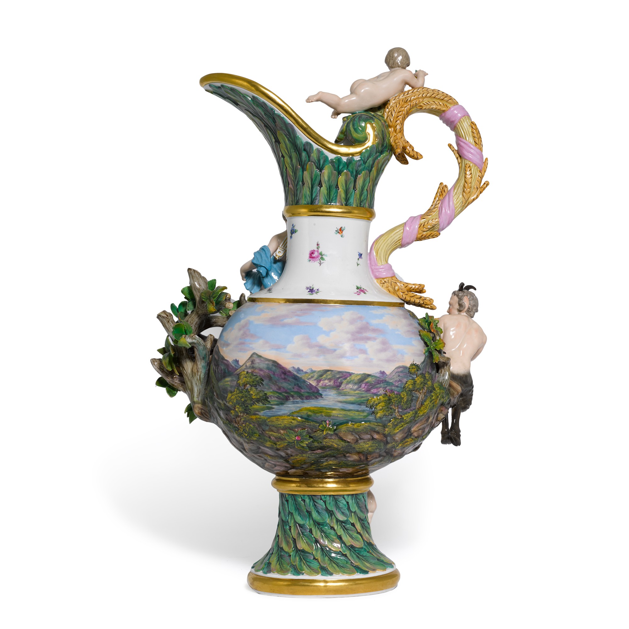 Two Meissen allegorical vases emblematic of Earth and Water from a set ...