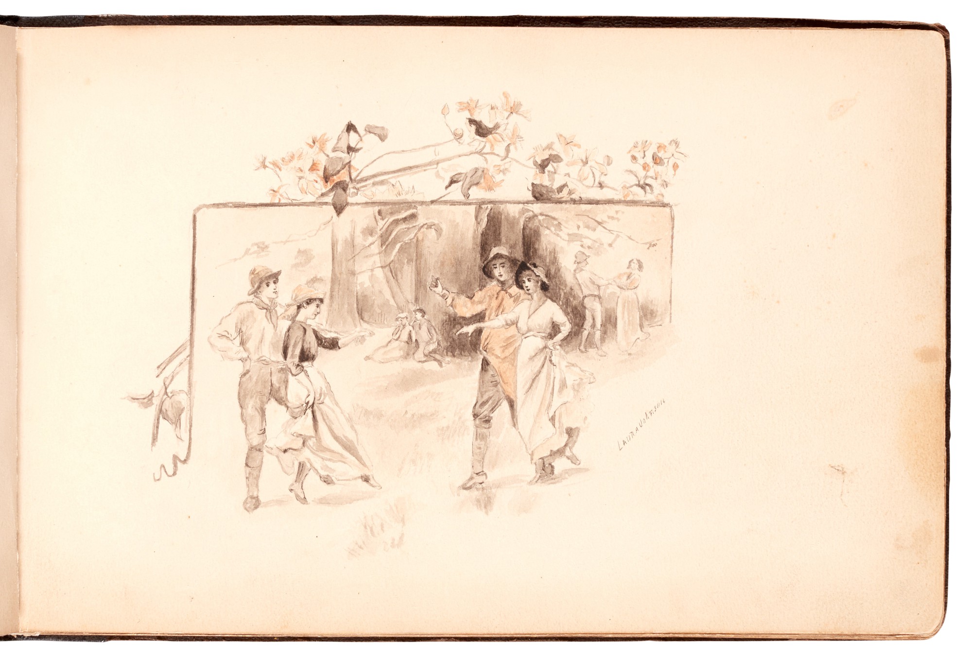 Laura Knight | Album including five pages of watercolours and sketches ...