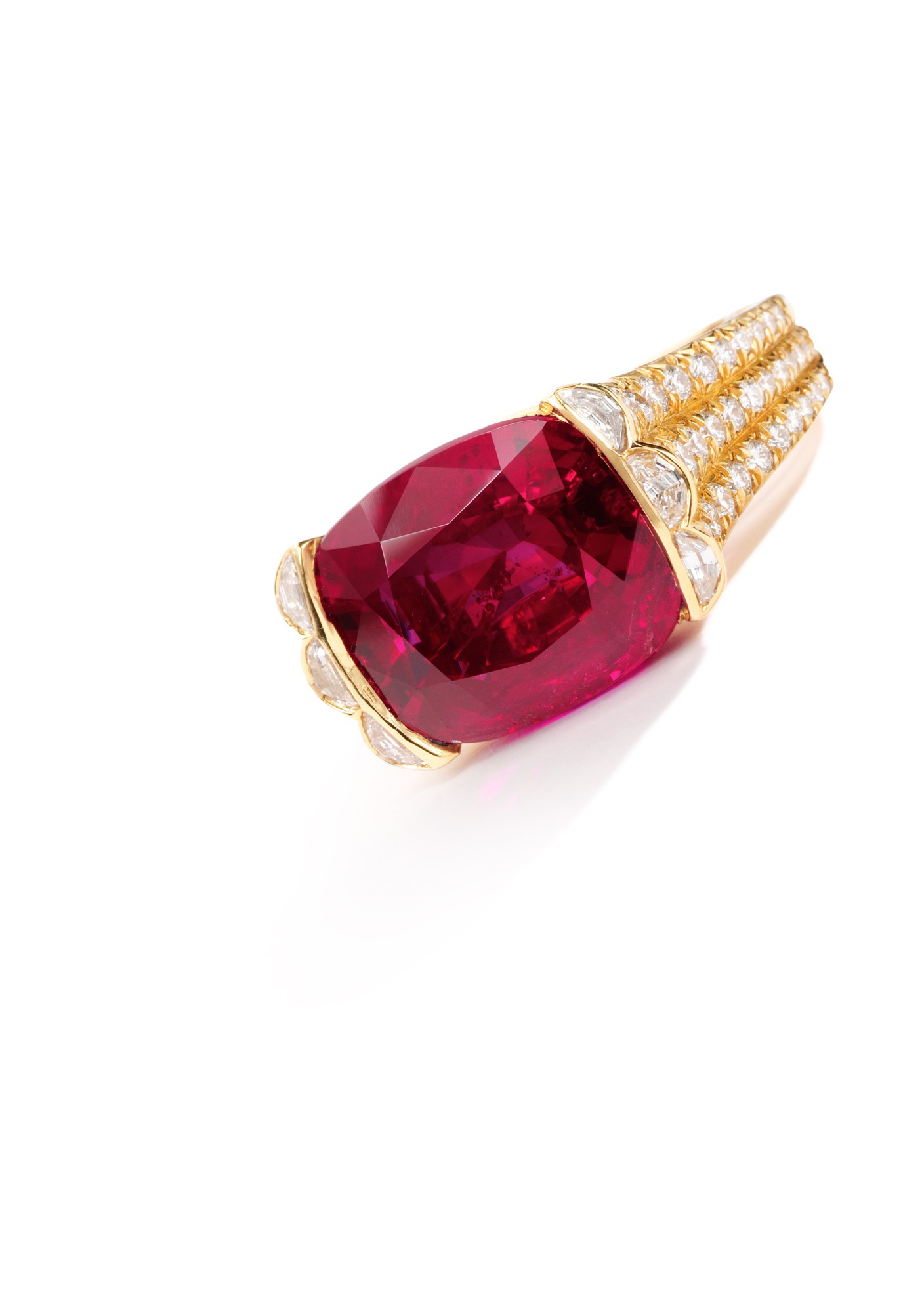 Mounted by Carvin French | An Important Ruby and Diamond Ring ...